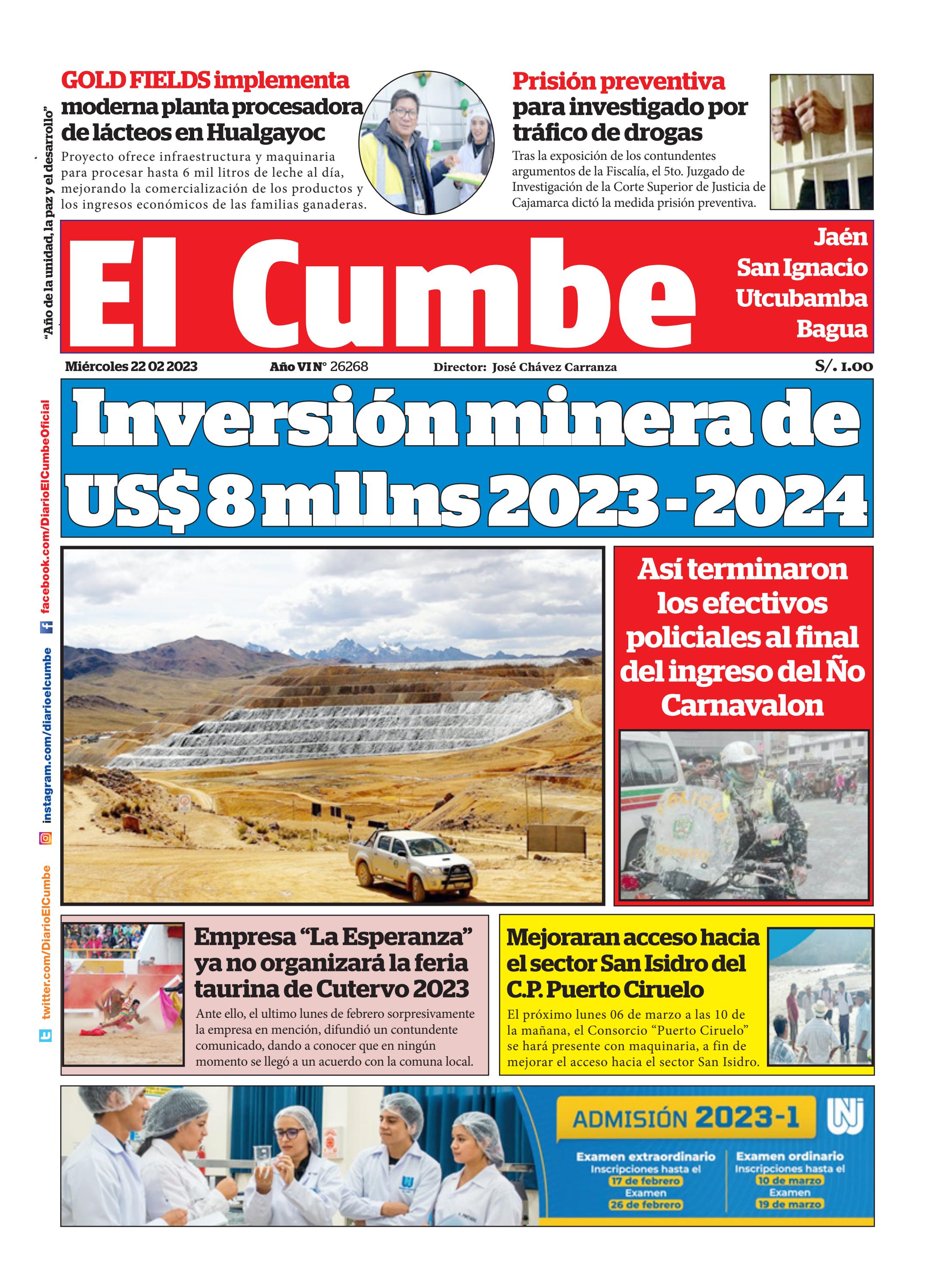 Diario EL CUMBE 22 de febrero del 2023 by Diario El Cumbe - Issuu