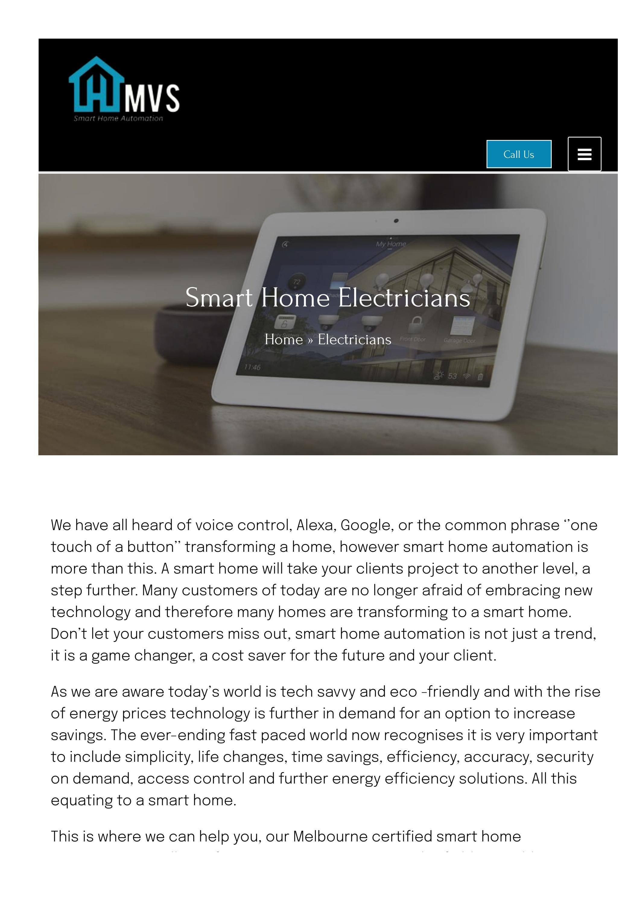 Smart Home Automation Electrician Melbourne by MVS Melbourne - Issuu