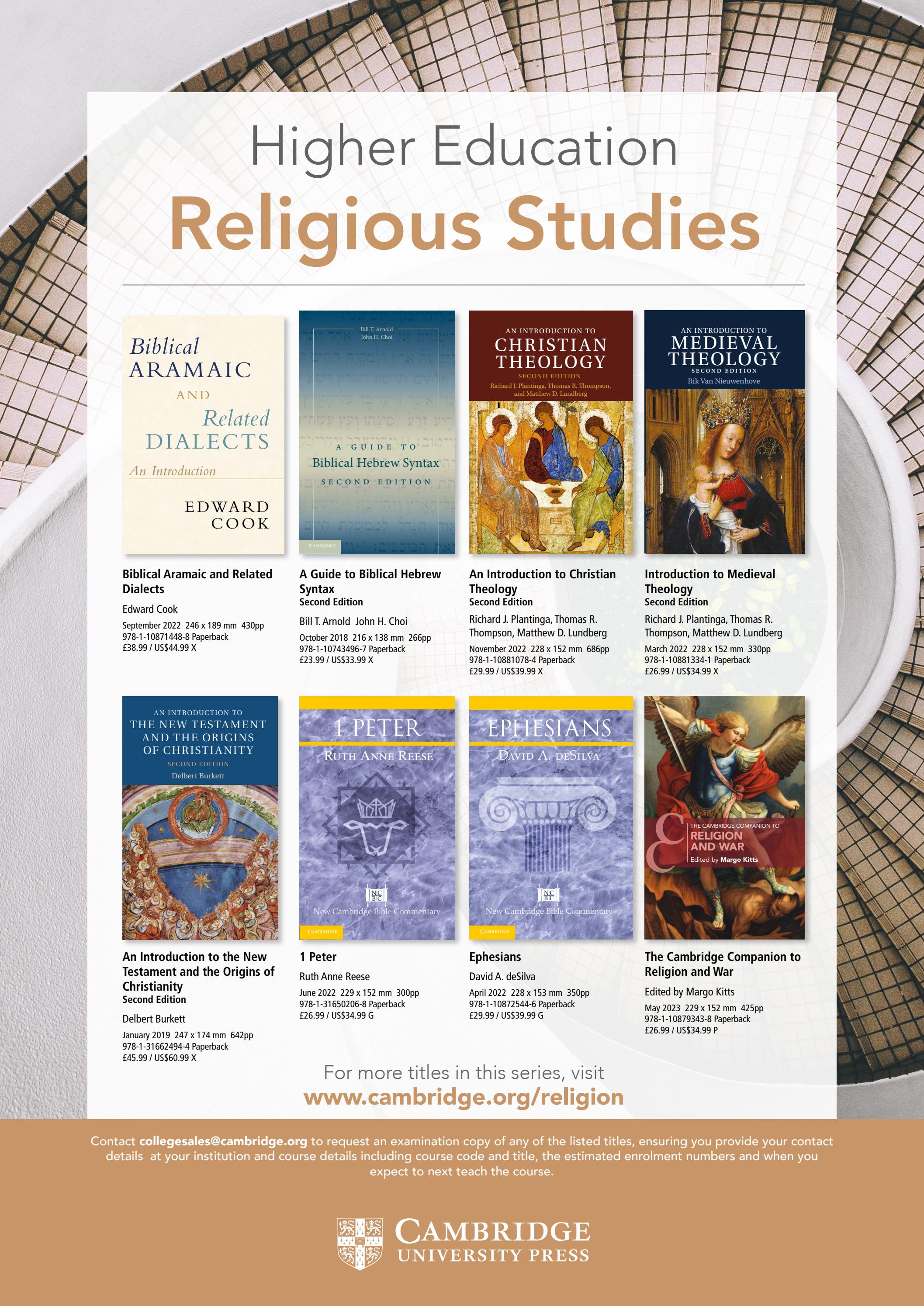 Religious Studies Textbooks Flyer 2023 by Cambridge University Press ...