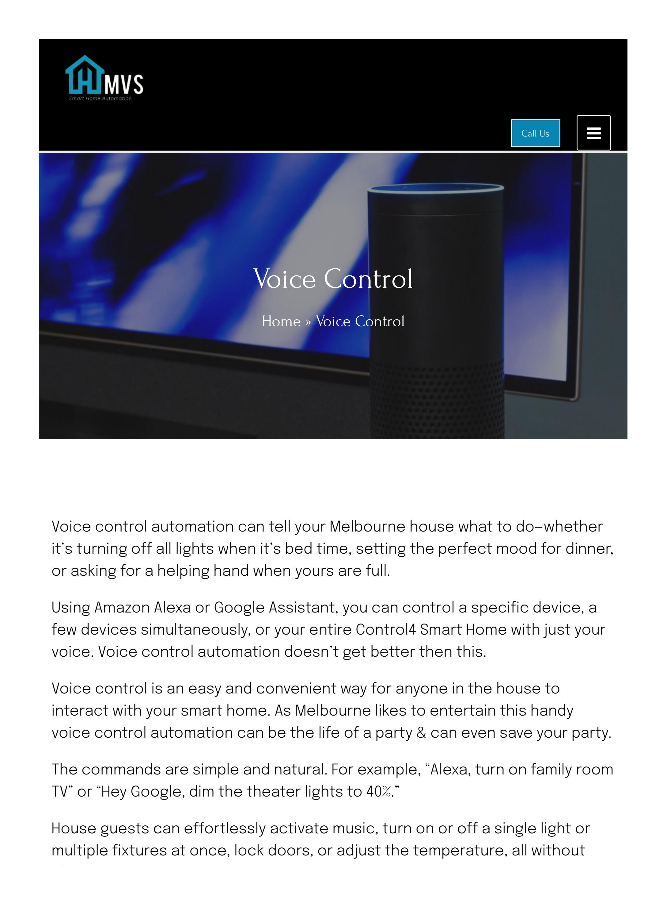 Voice Control Home Automation System Melbourne by MVS Melbourne - Issuu