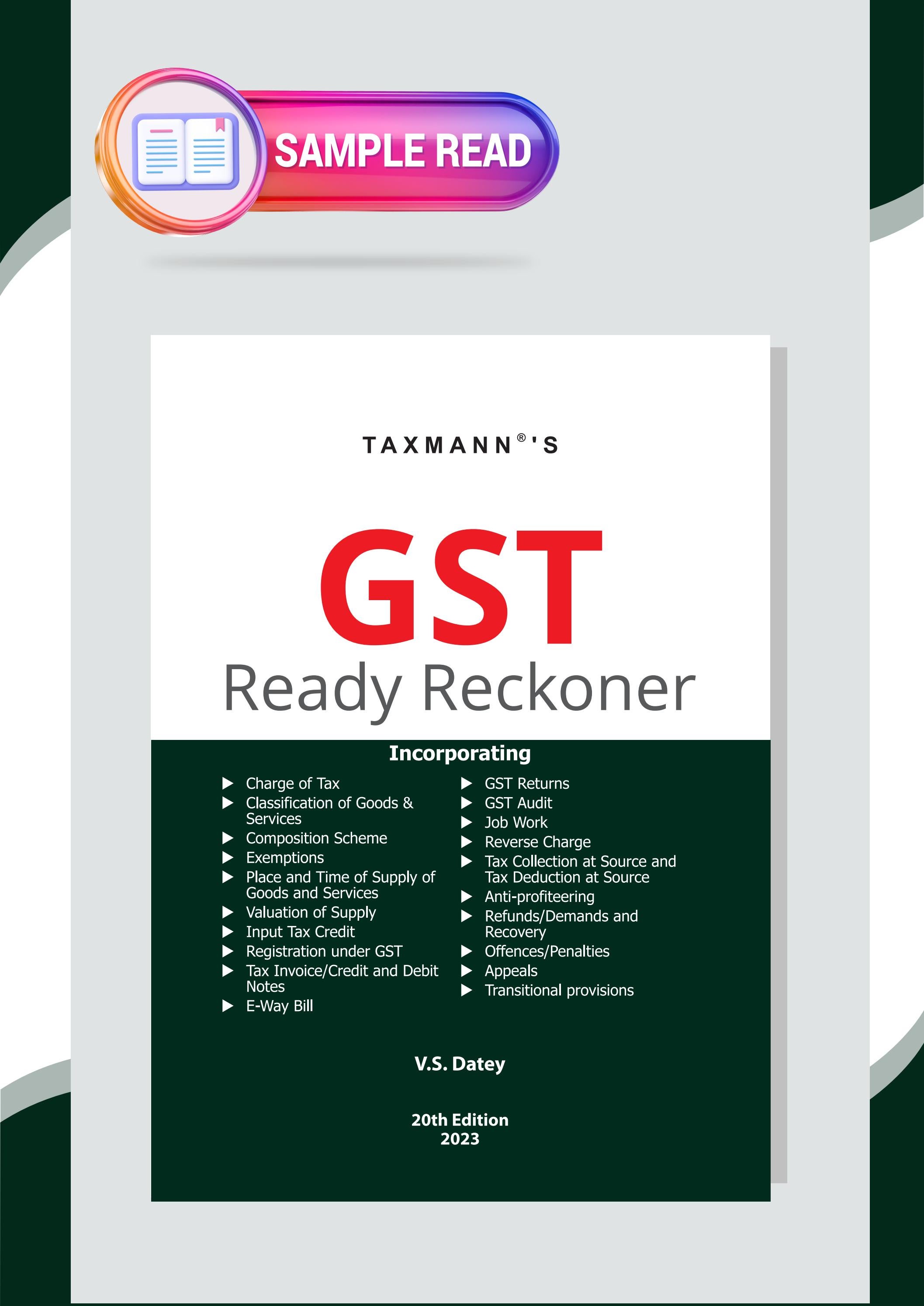 Taxmann's GST Ready Reckoner by Taxmann - Issuu