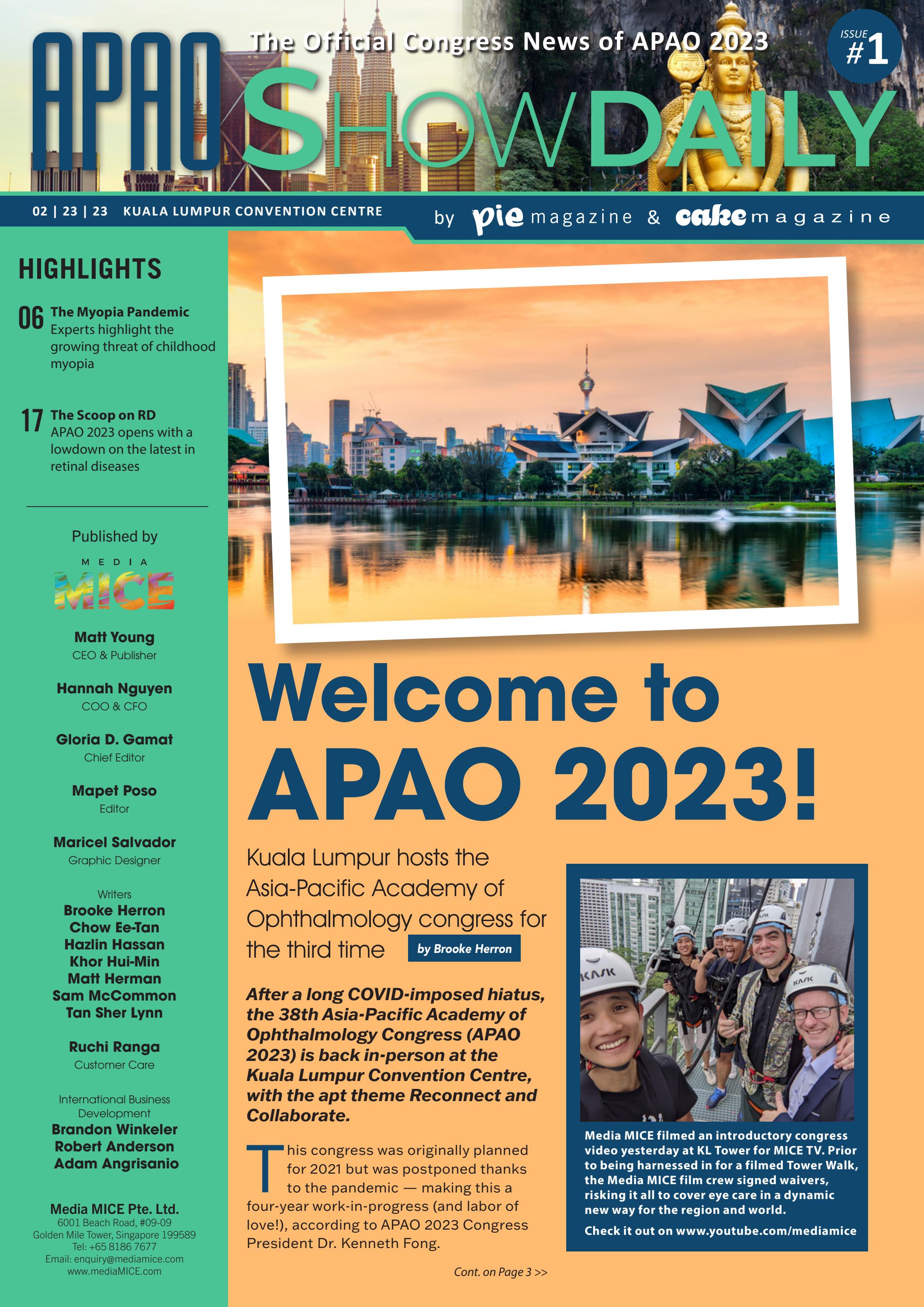 APAO 2023 - Kuala Lumpur, Malaysia - Issue 1 by Media MICE - Issuu