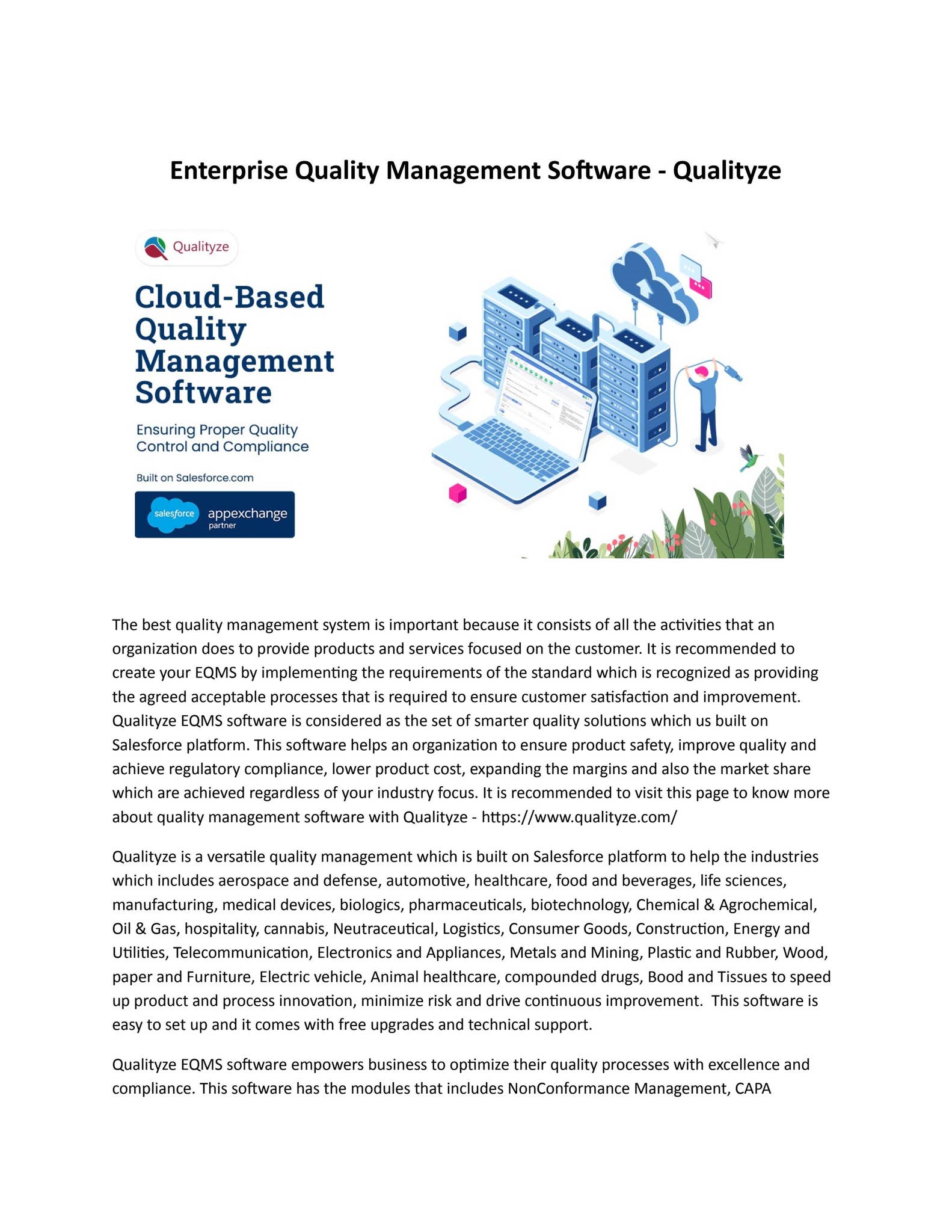 Quality Management Software | EQMS | Qualityze by Qualityze - Issuu