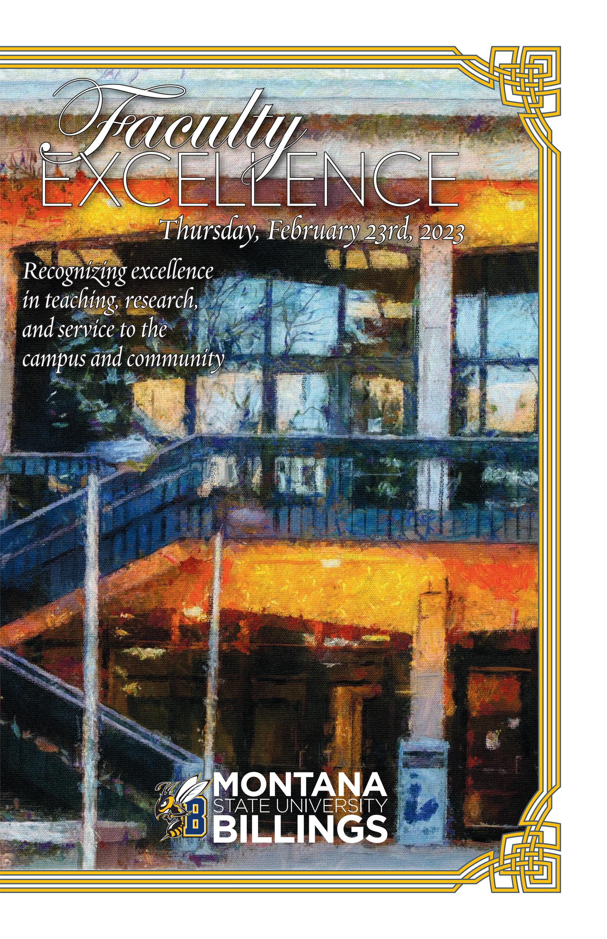 MSUB Faculty Excellence Program 2023 by Montana State University ...