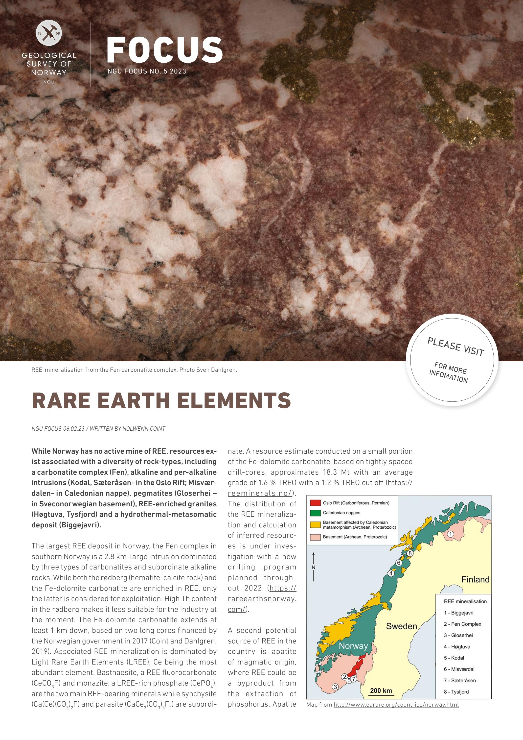 Focus no. 5, 2023. Rare earth elements by Norges geologiske ...