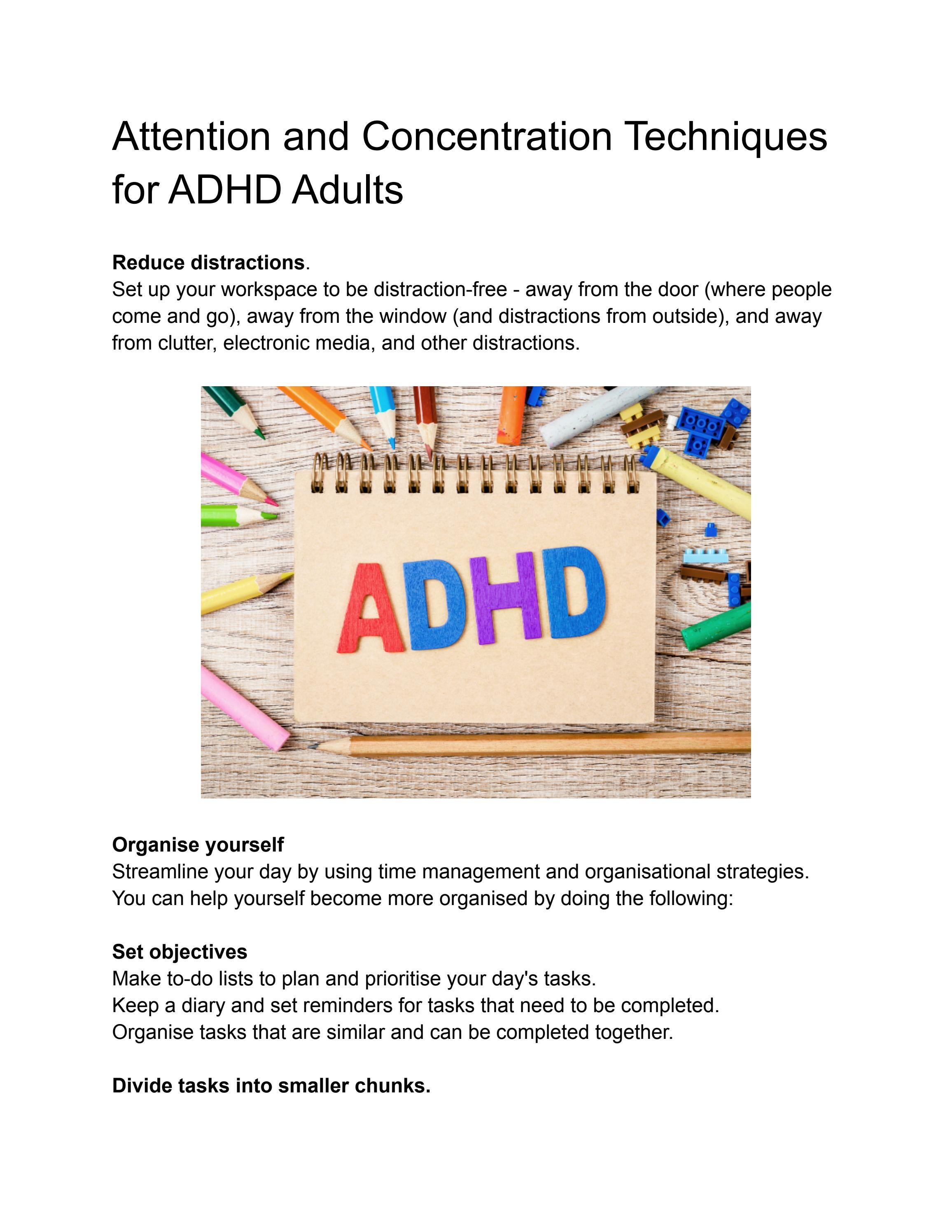 Attention and Concentration Techniques for ADHD Adults by Tomatis ...