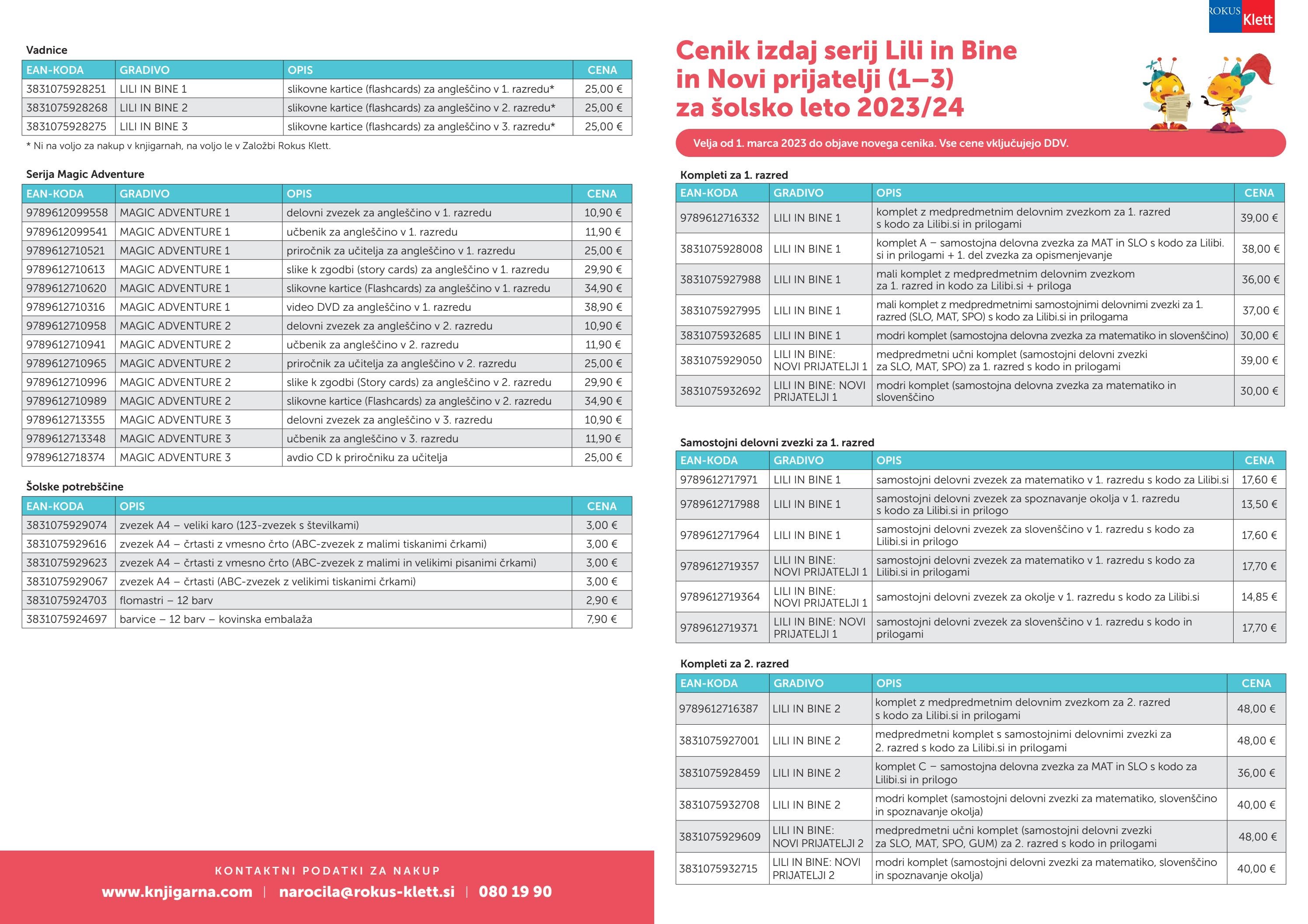 Cenik LIB 2023/ 24 by Založba Rokus Klett, d.o.o. - Issuu