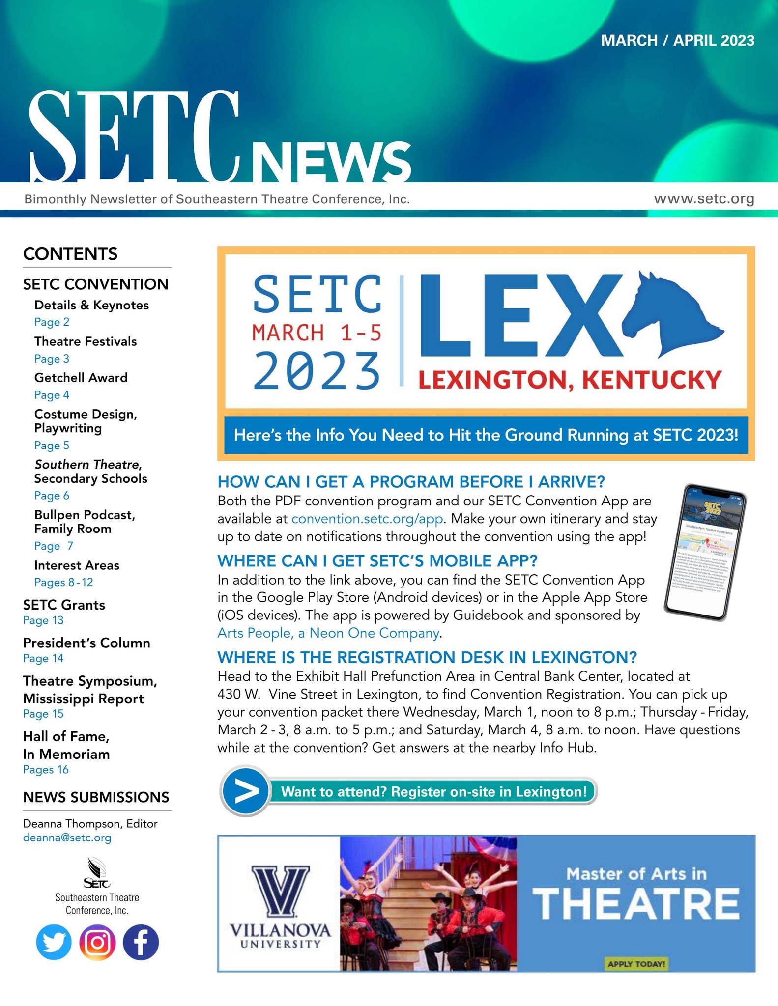 SETC News – March/April 2023 by Southeastern Theatre Conference - Issuu