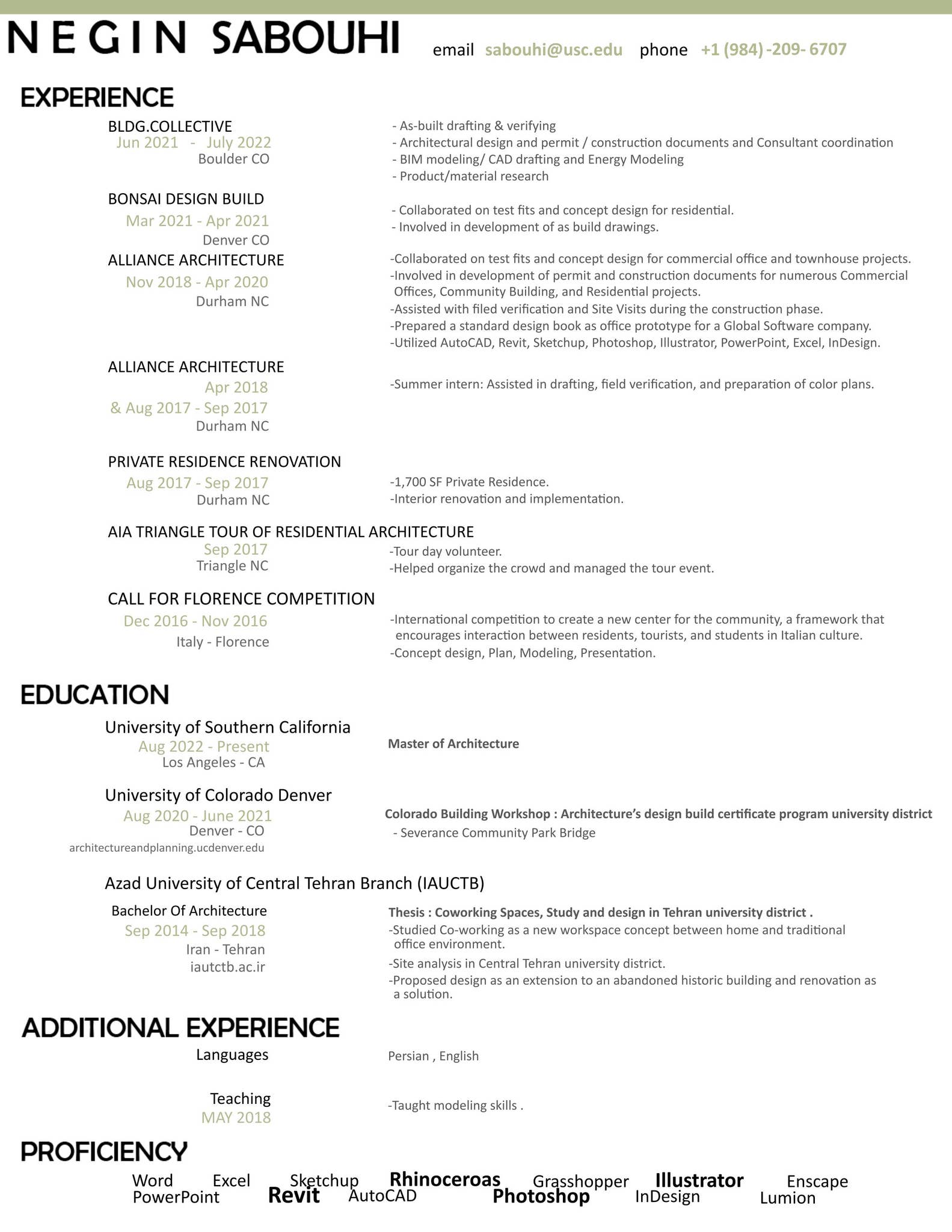 Resume - Negin Sabouhi by negin saboohi - Issuu