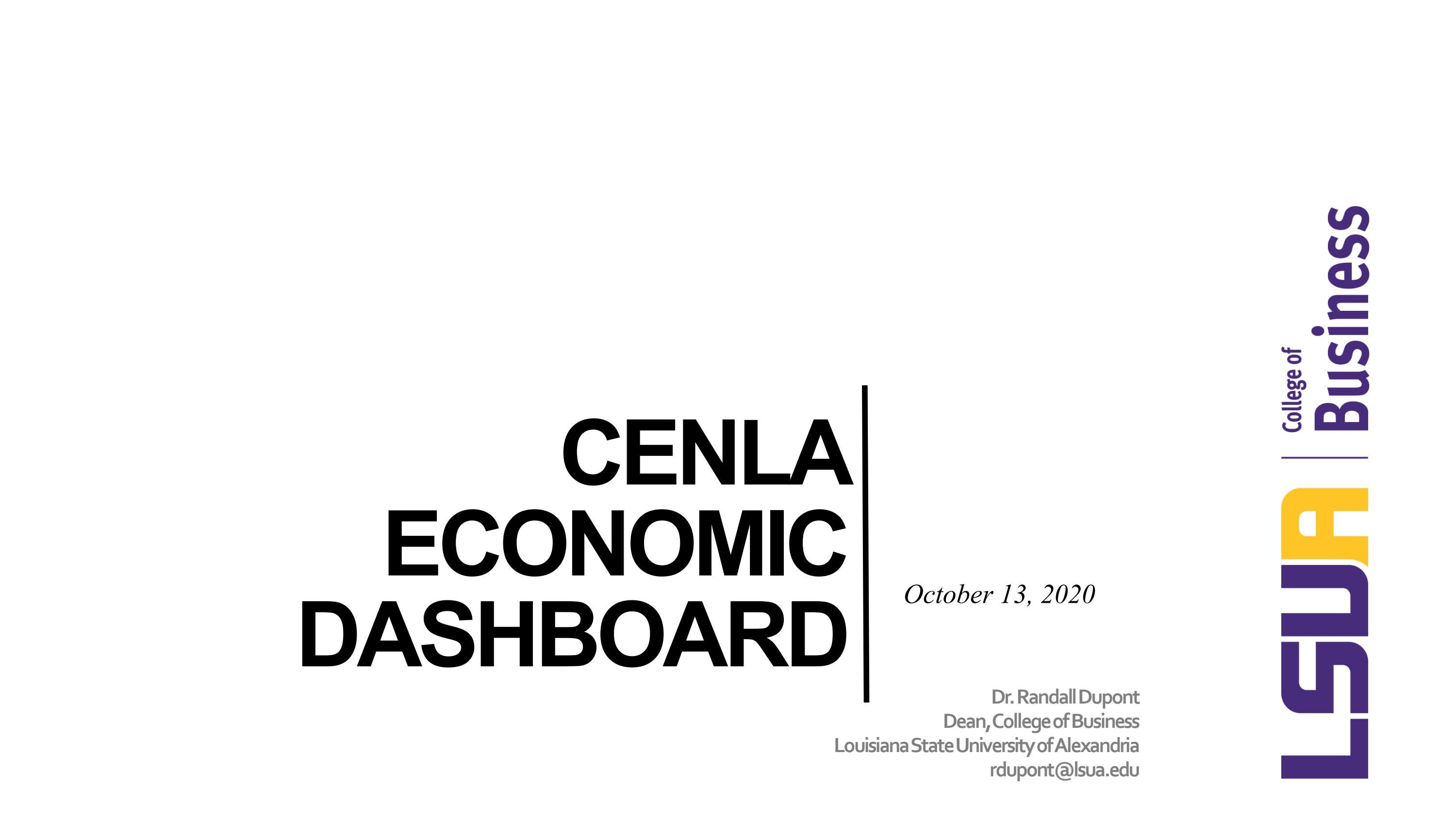 CENLA Economic Dashboard October 2020 by lsualexandria - Issuu