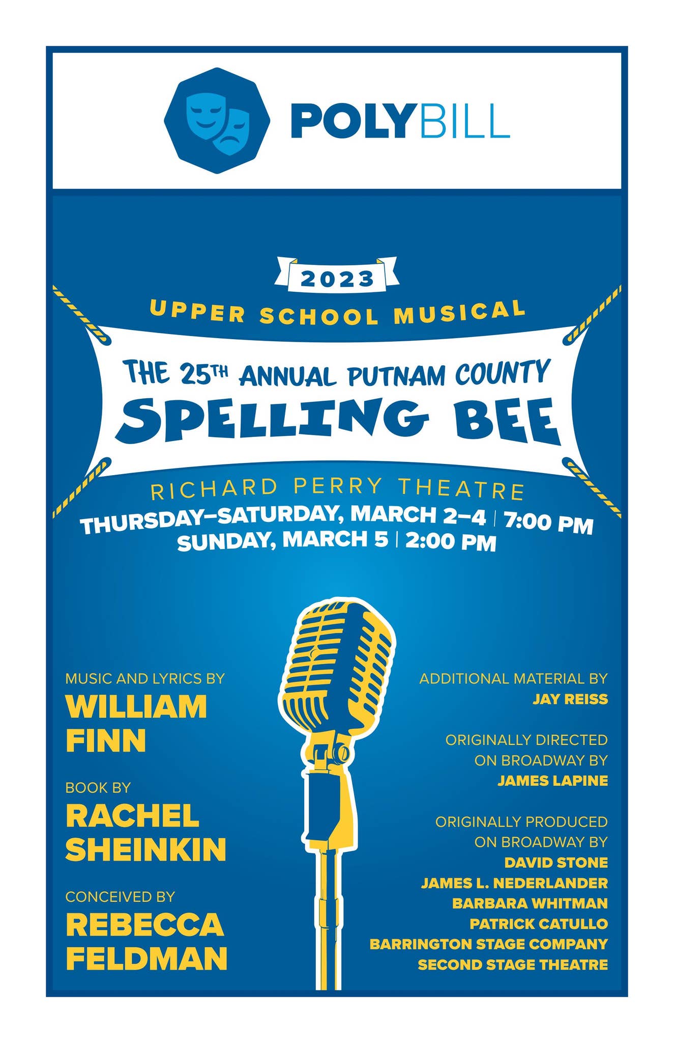 Upper School Musical: The 25th Annual Putnam County Spelling Bee by ...