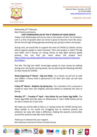 Lent letter to parents by Schudio - Issuu