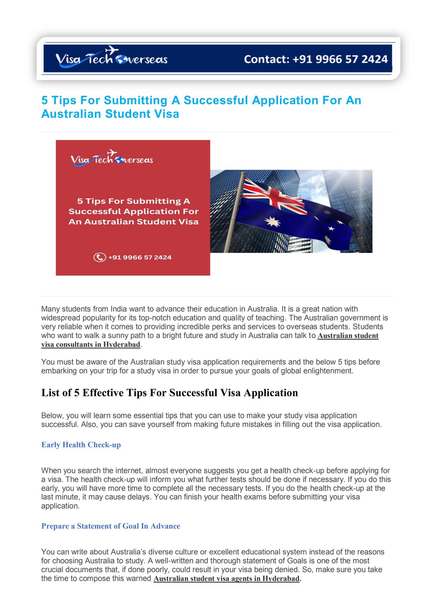 5 Tips For Submitting A Successful Application For An Australian Student Visa by Kavitha k - Issuu