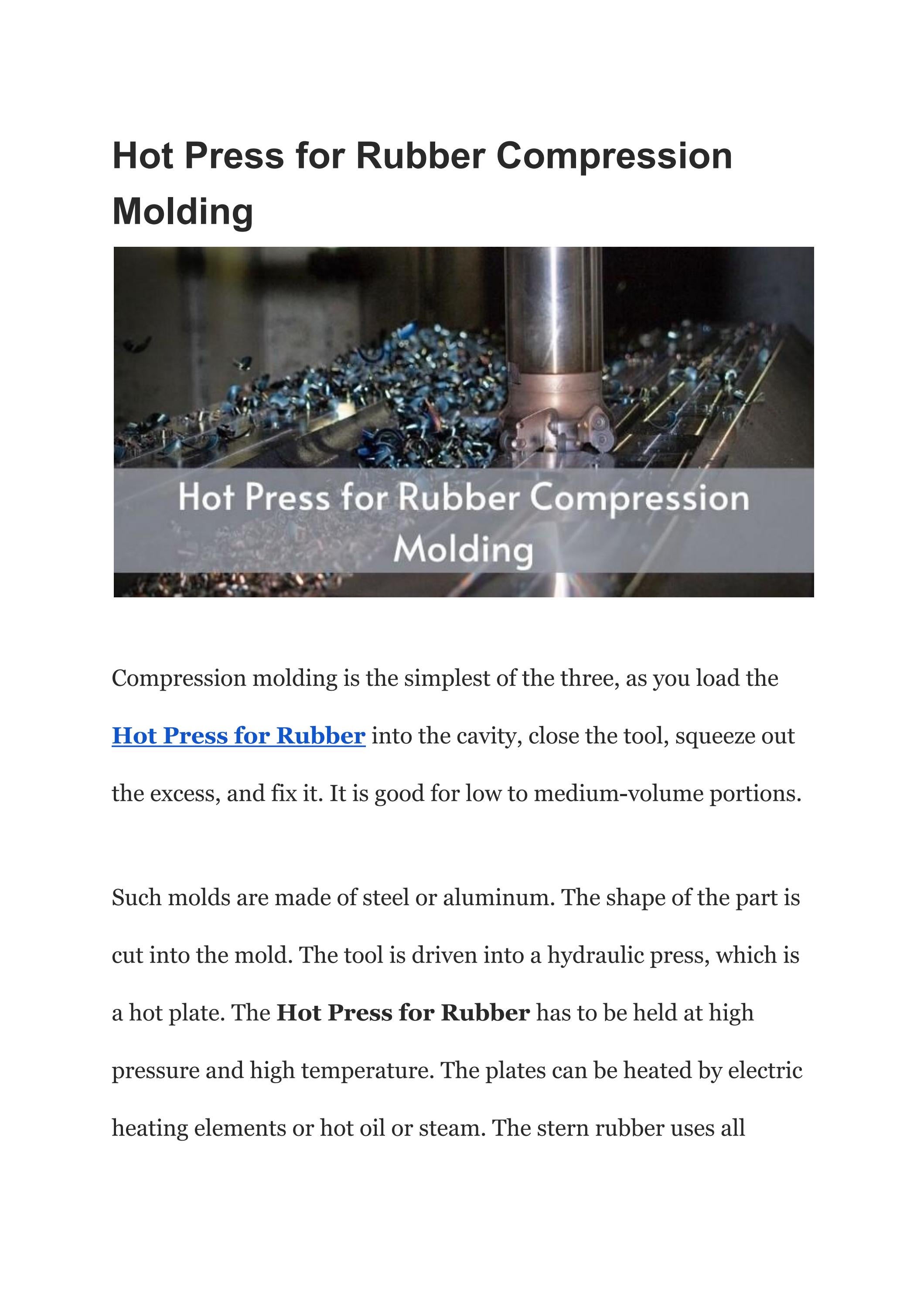 Hot Press for Rubber Compression Molding by ambicapress - Issuu