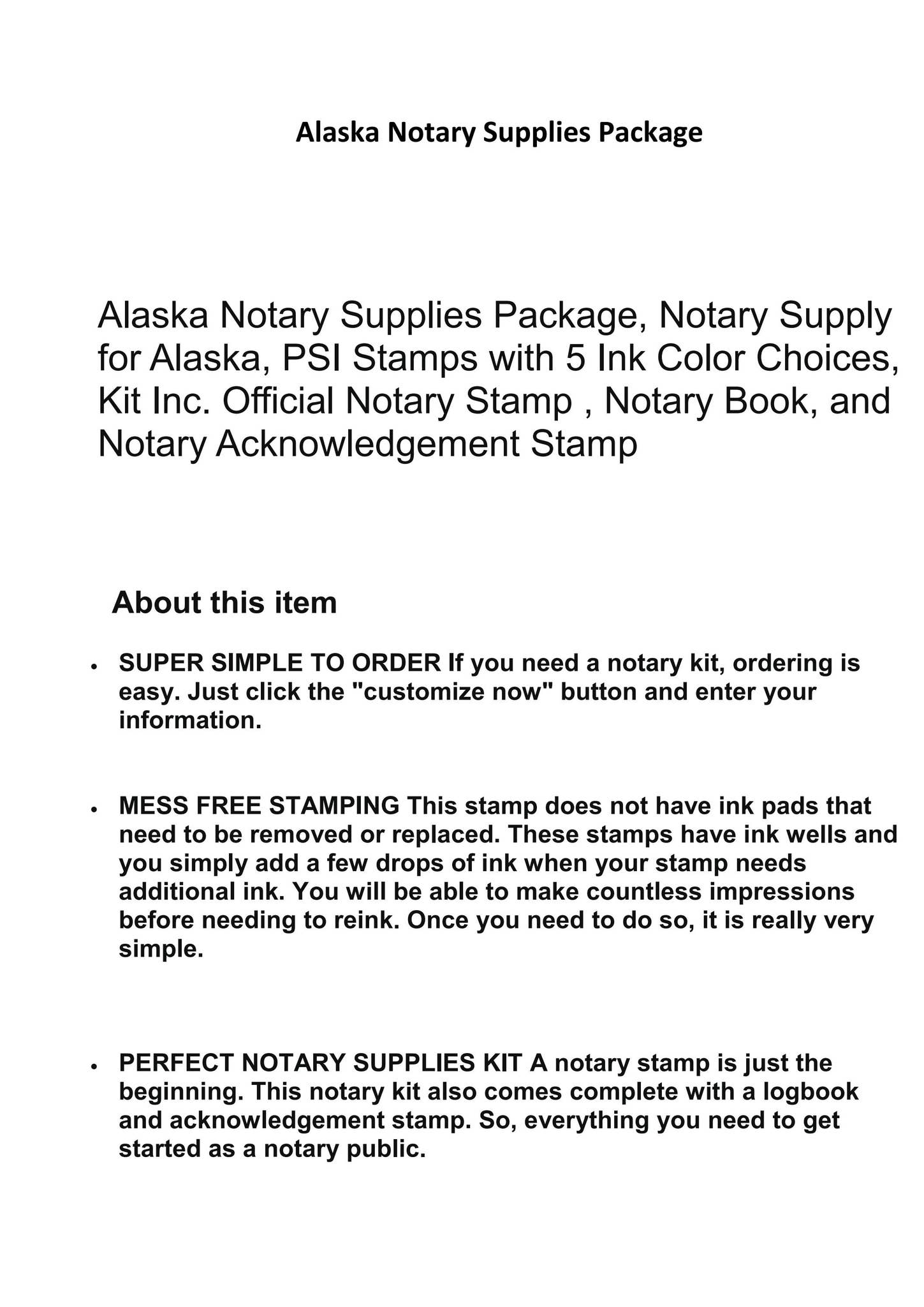 Alaska Notary Supplies Package by acornsales - Issuu