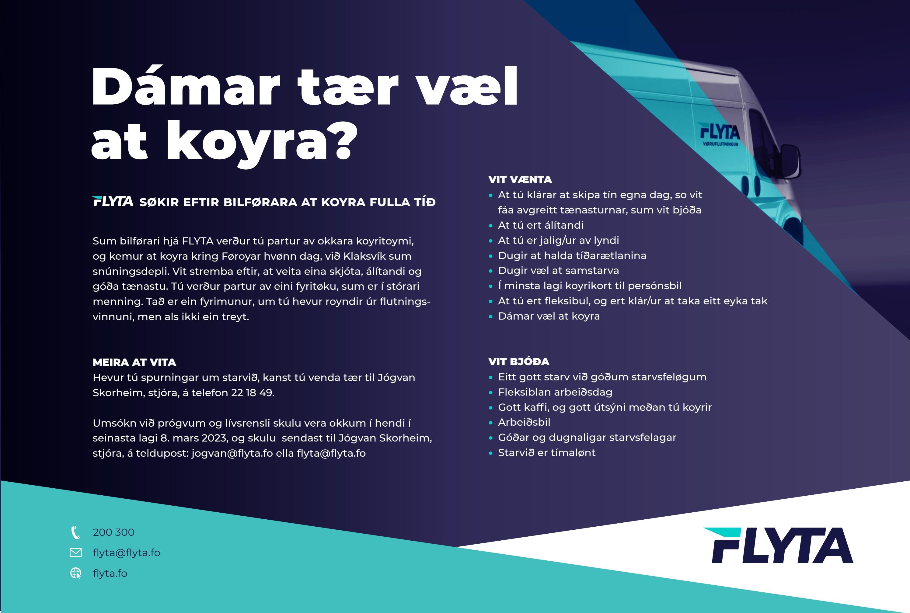 Flyta søkir eftir bilførara by KREA - Issuu