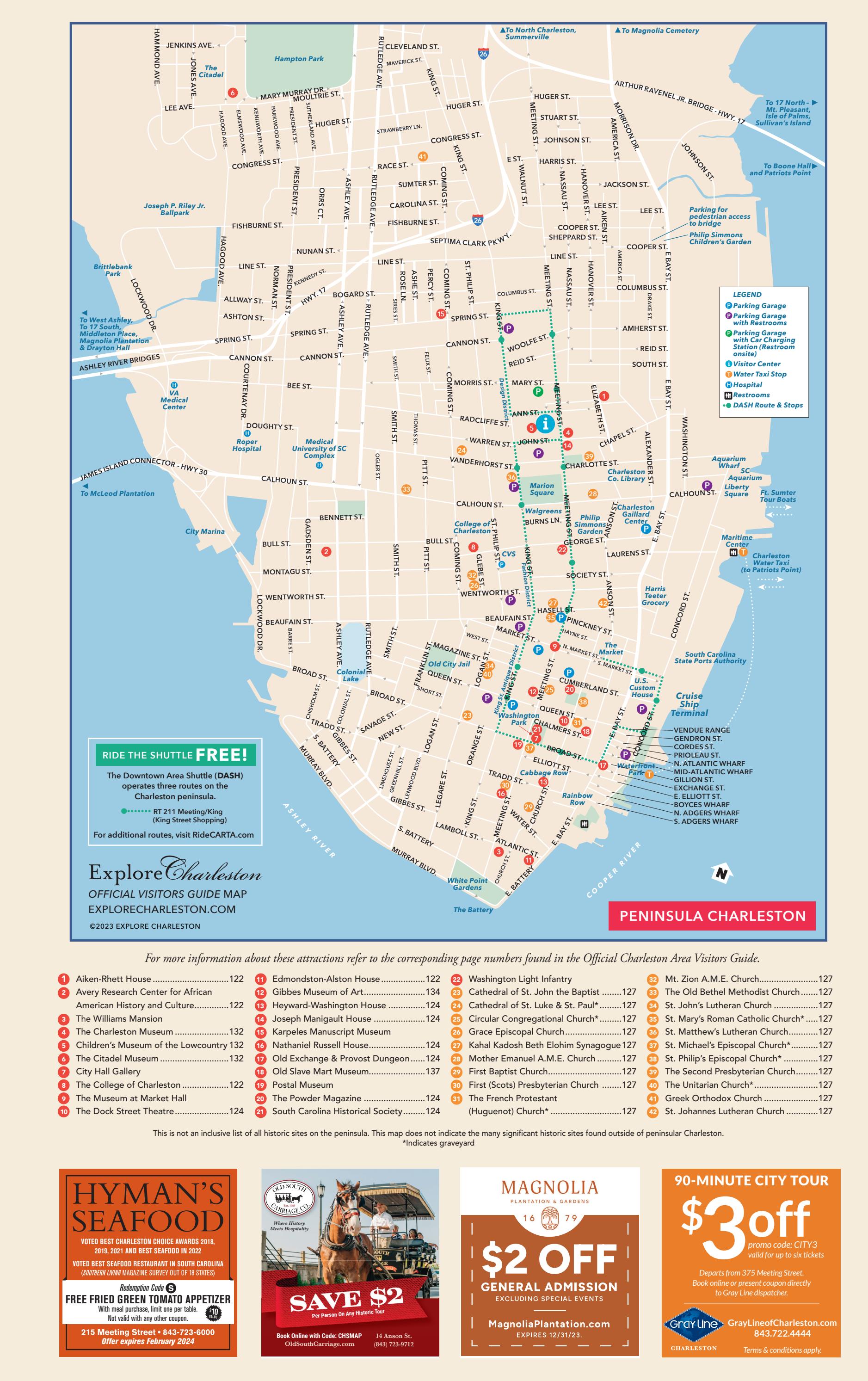 Explore Charleston Visitor Guide Map by Explore Charleston - Issuu