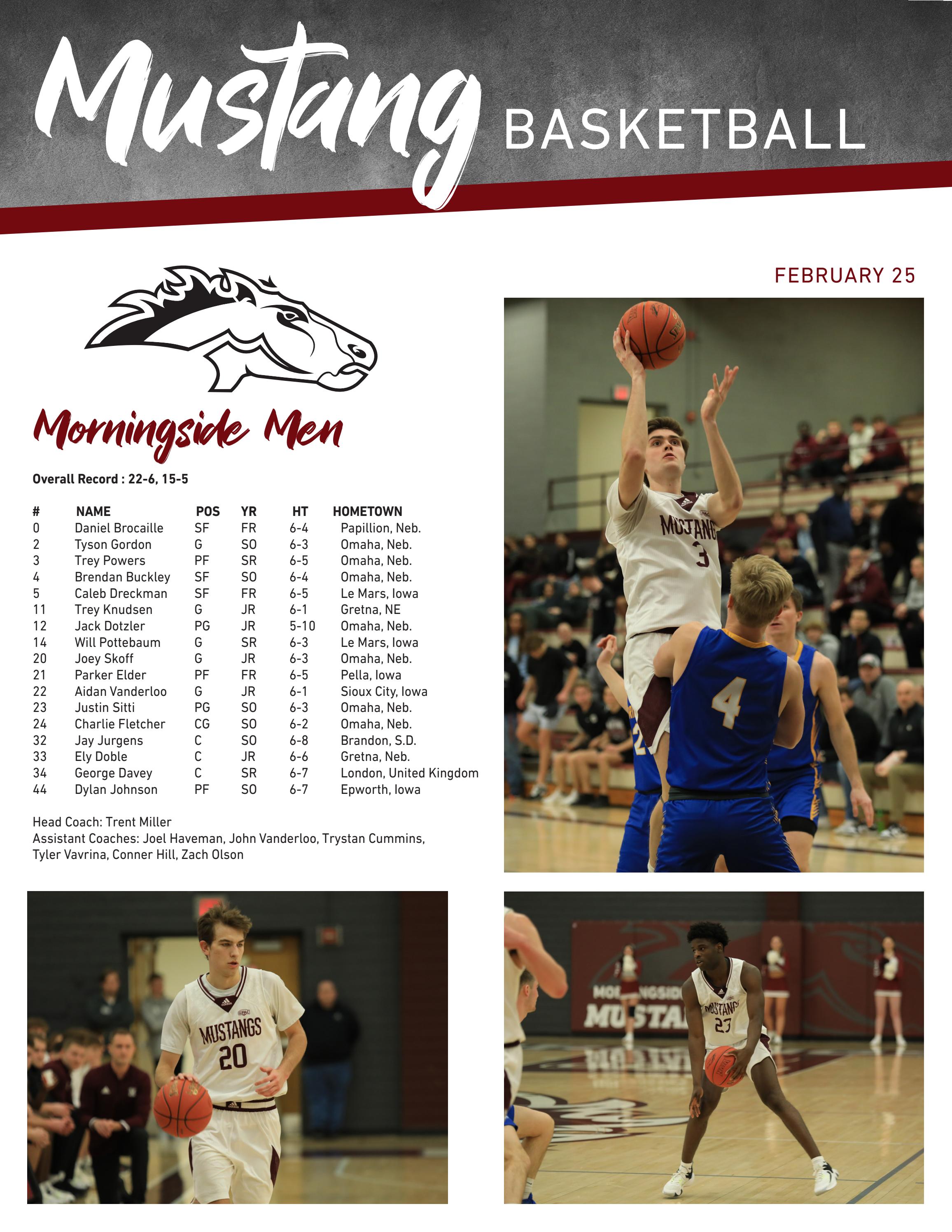 Men's Basketball Game Day Program - Dordt 2/25/23 by Morningside ...