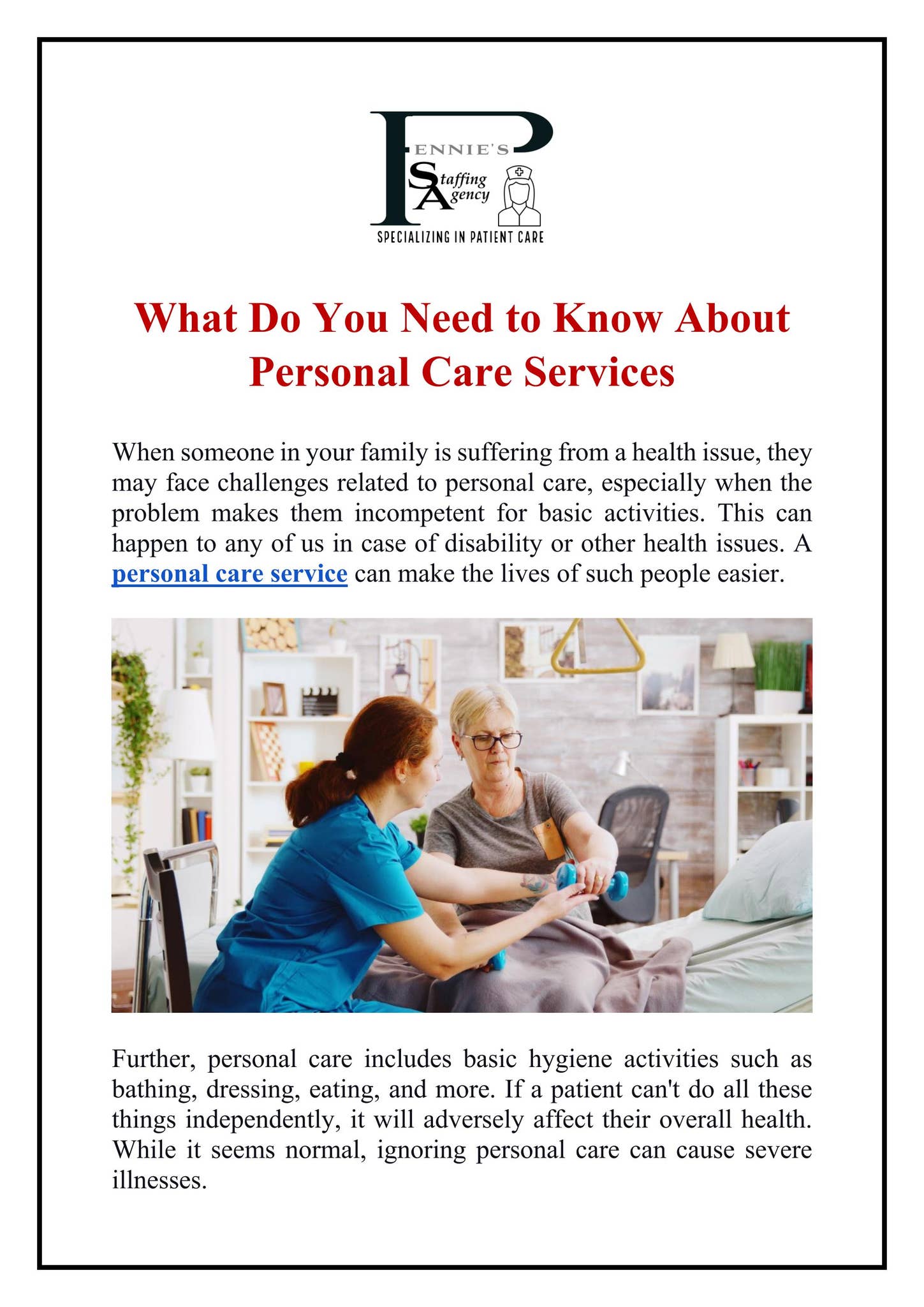 What Do You Need to Know About Personal Care Services by Jesan Statam ...