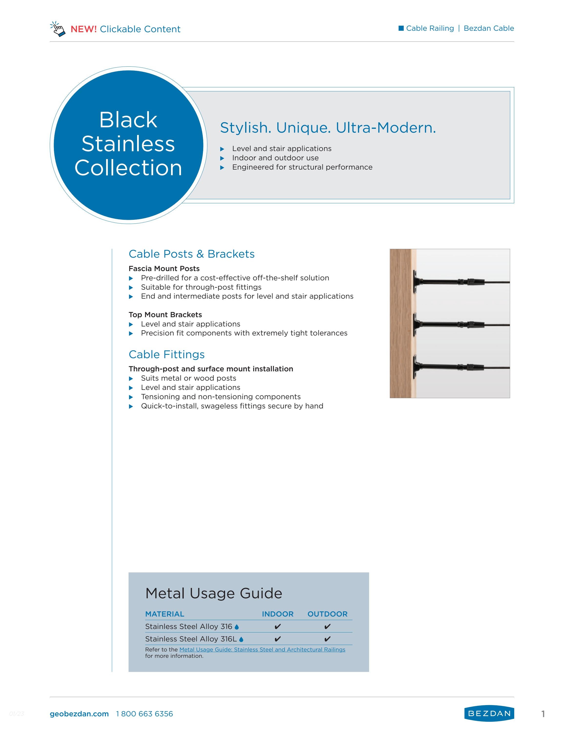 Bezdan Cable Black Stainless by Bezdan Railing Solutions - Issuu