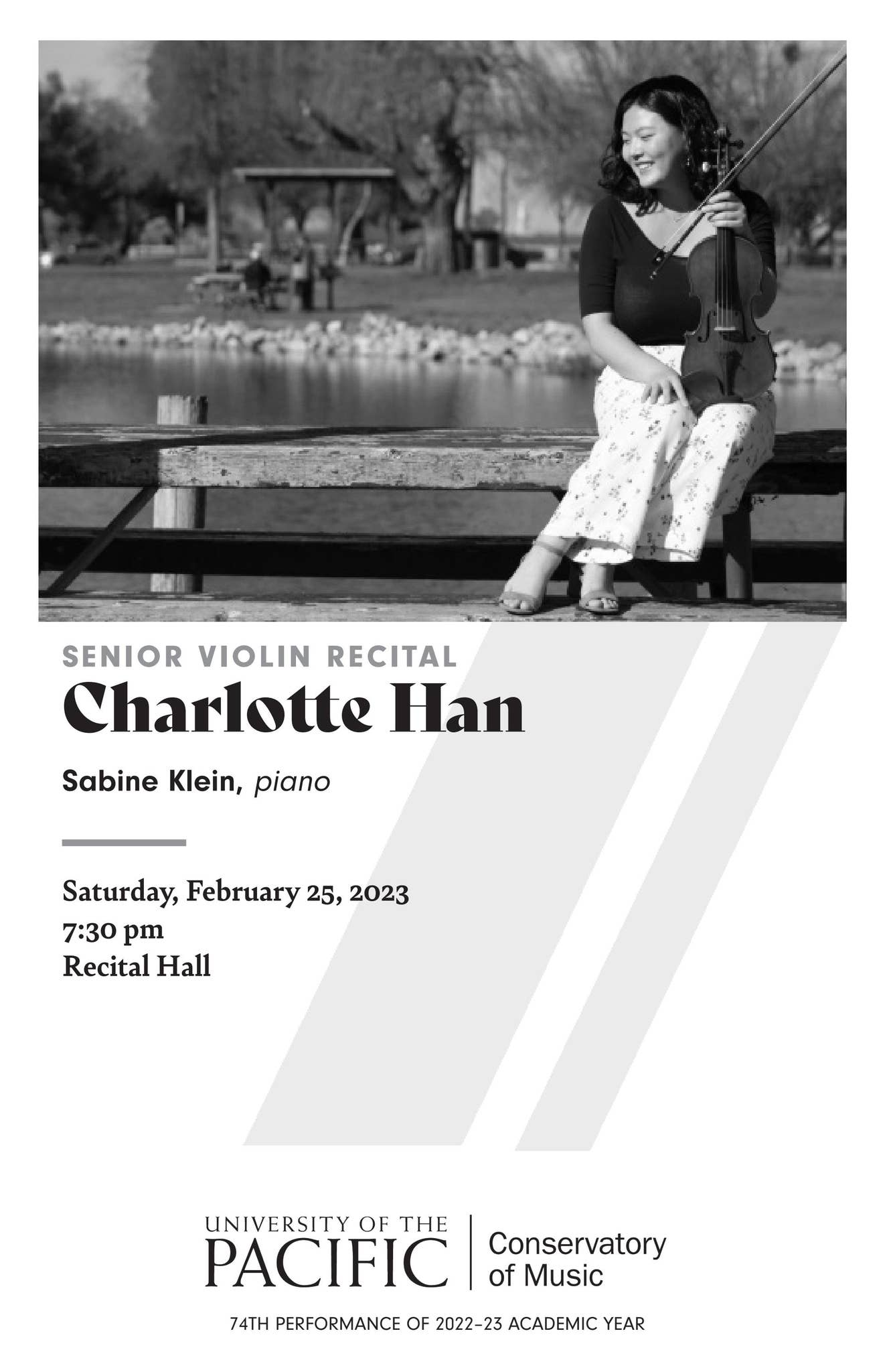 2/25/23 Student Recital, Charlotte Han by University of the Pacific ...