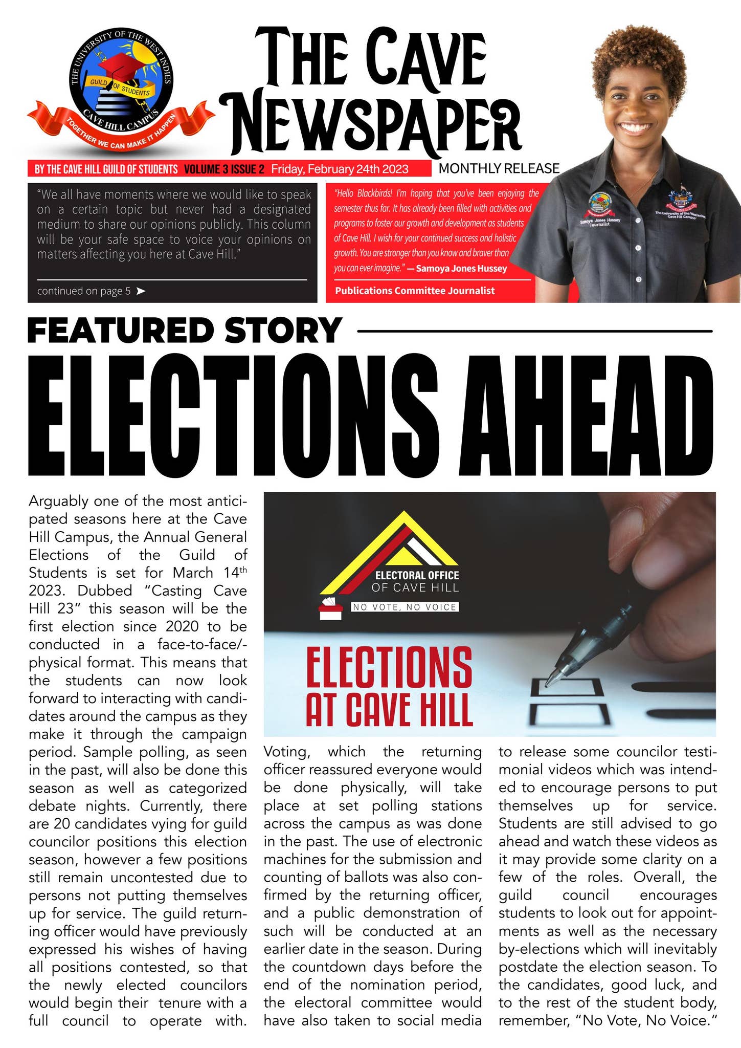 The Cave Newspaper Volume 3 Issue 2 by UWI Cave Hill Guild of Students ...
