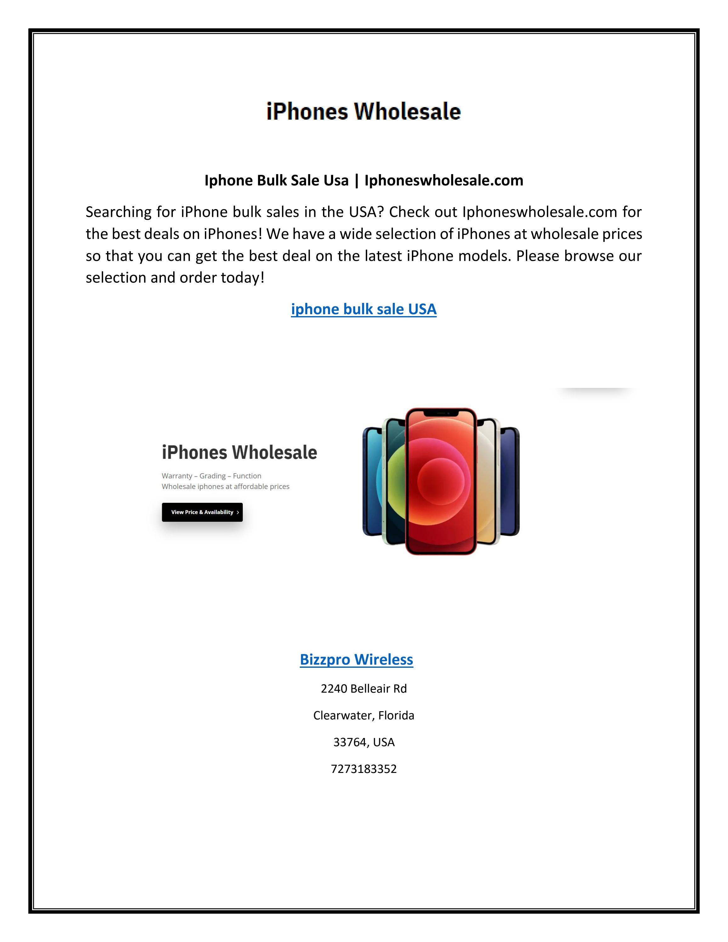 Iphone Bulk Sale Usa | Iphoneswholesale.com by Iphones Wholesale - Issuu