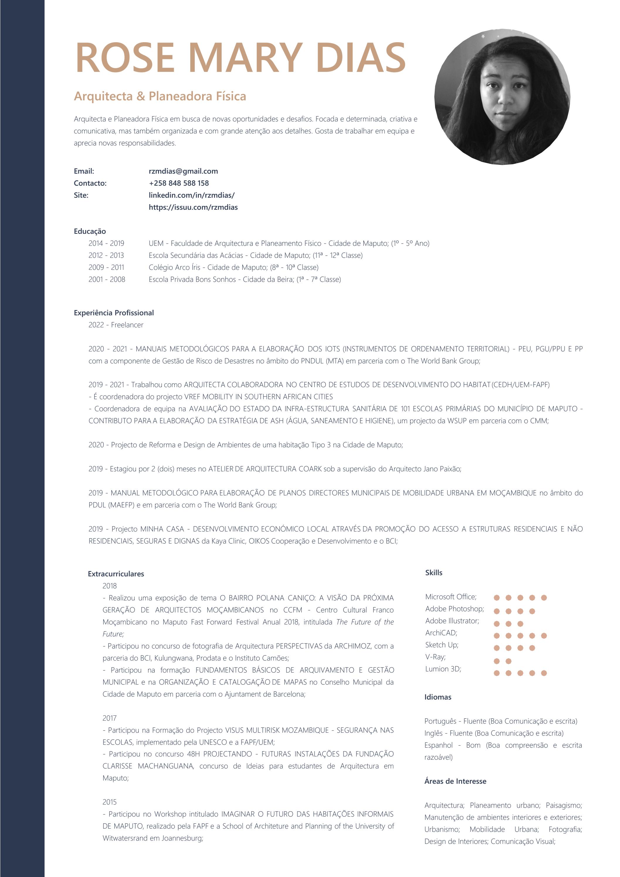 Rose Mary Dias Curriculum Vitae by Rose Mary Dias - Issuu