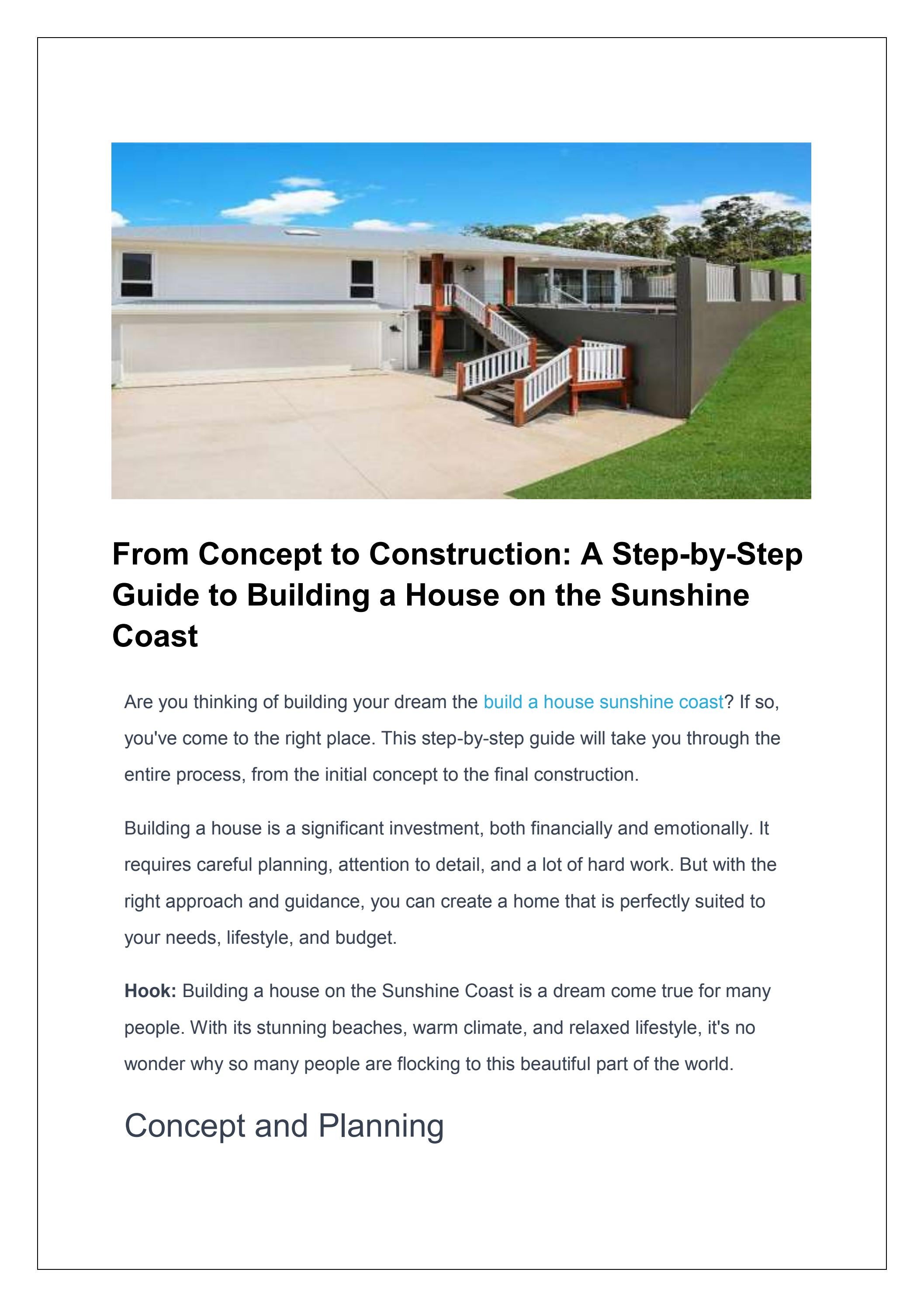 From Concept to Construction: A Step-by-Step Guide to Building a House ...