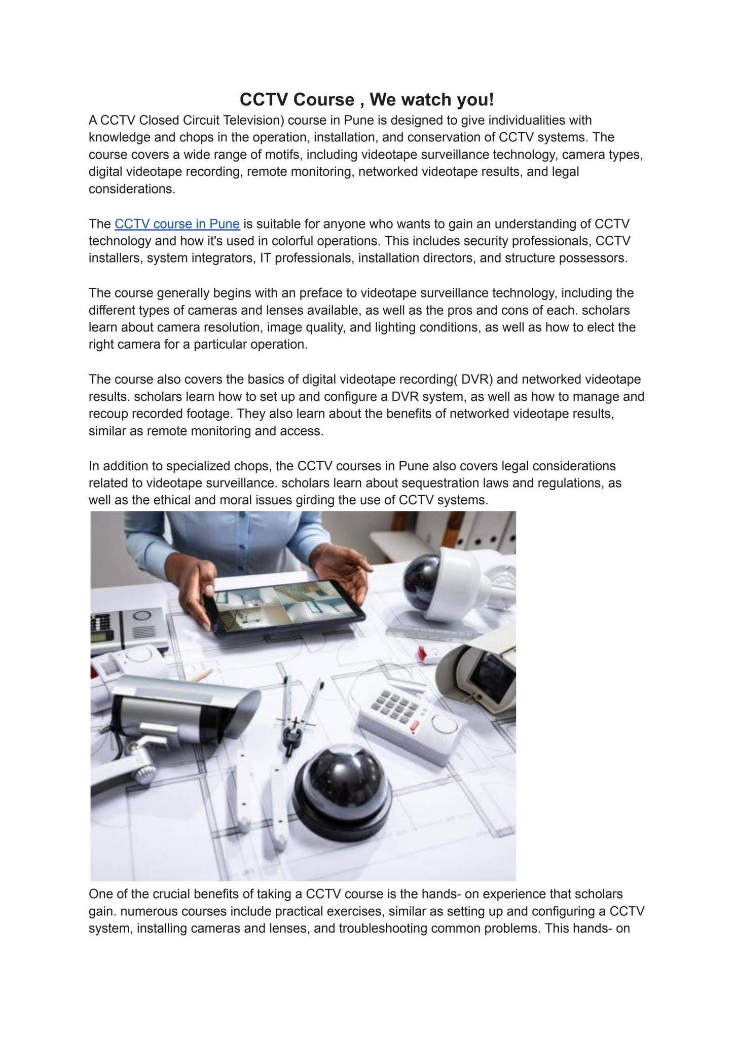 CCTV course in Pune by Rahul Ravi M - Issuu