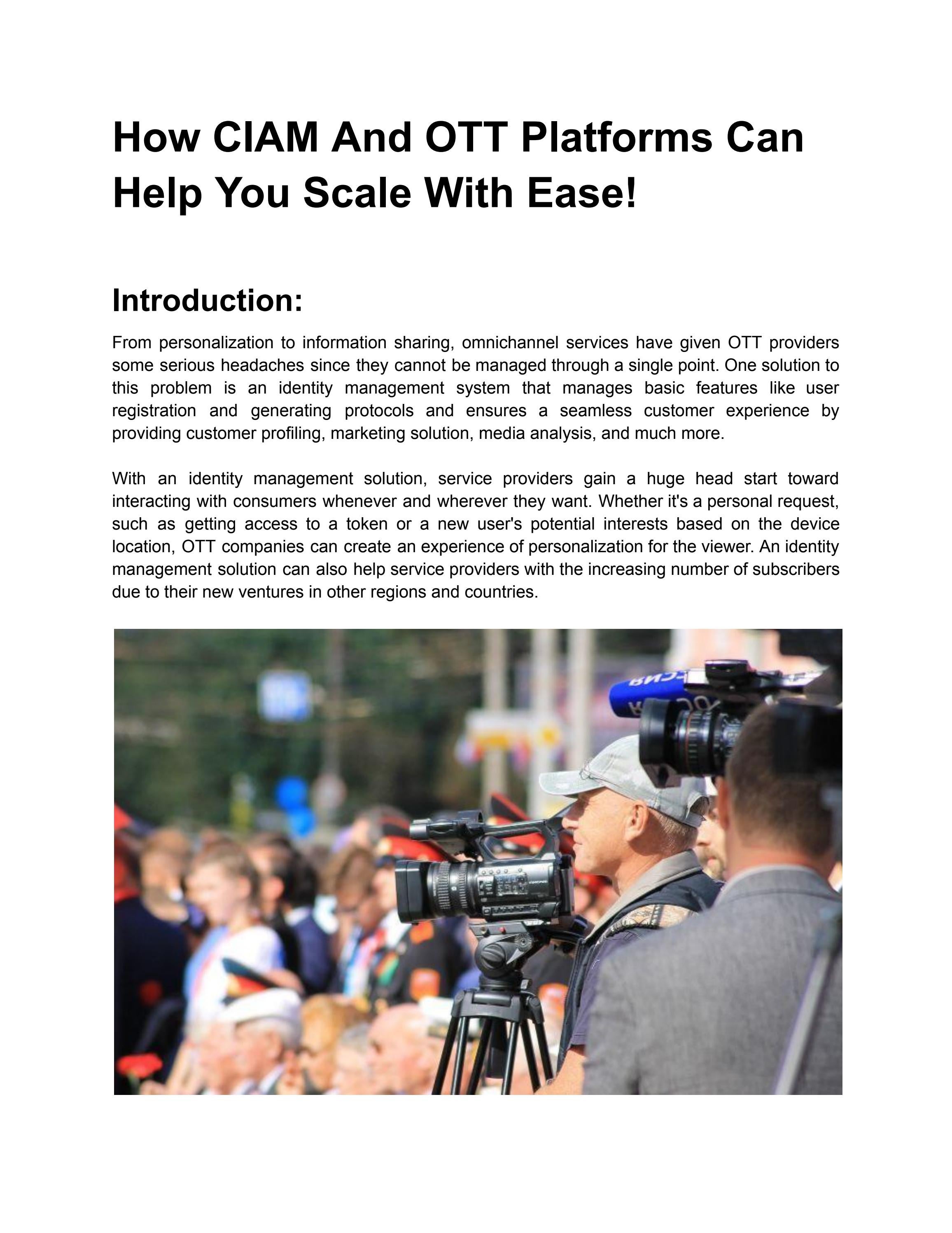 How CIAM And OTT Platforms Can Help You Scale With Ease! by Caroline ...