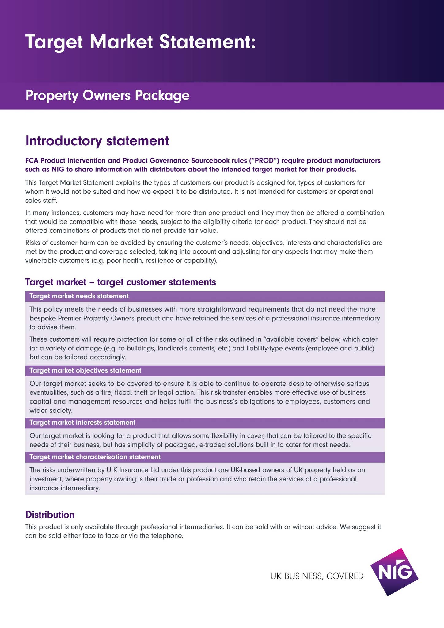 NIG Property Owners Insurance - Target Market Statement Feb 2023 by ...