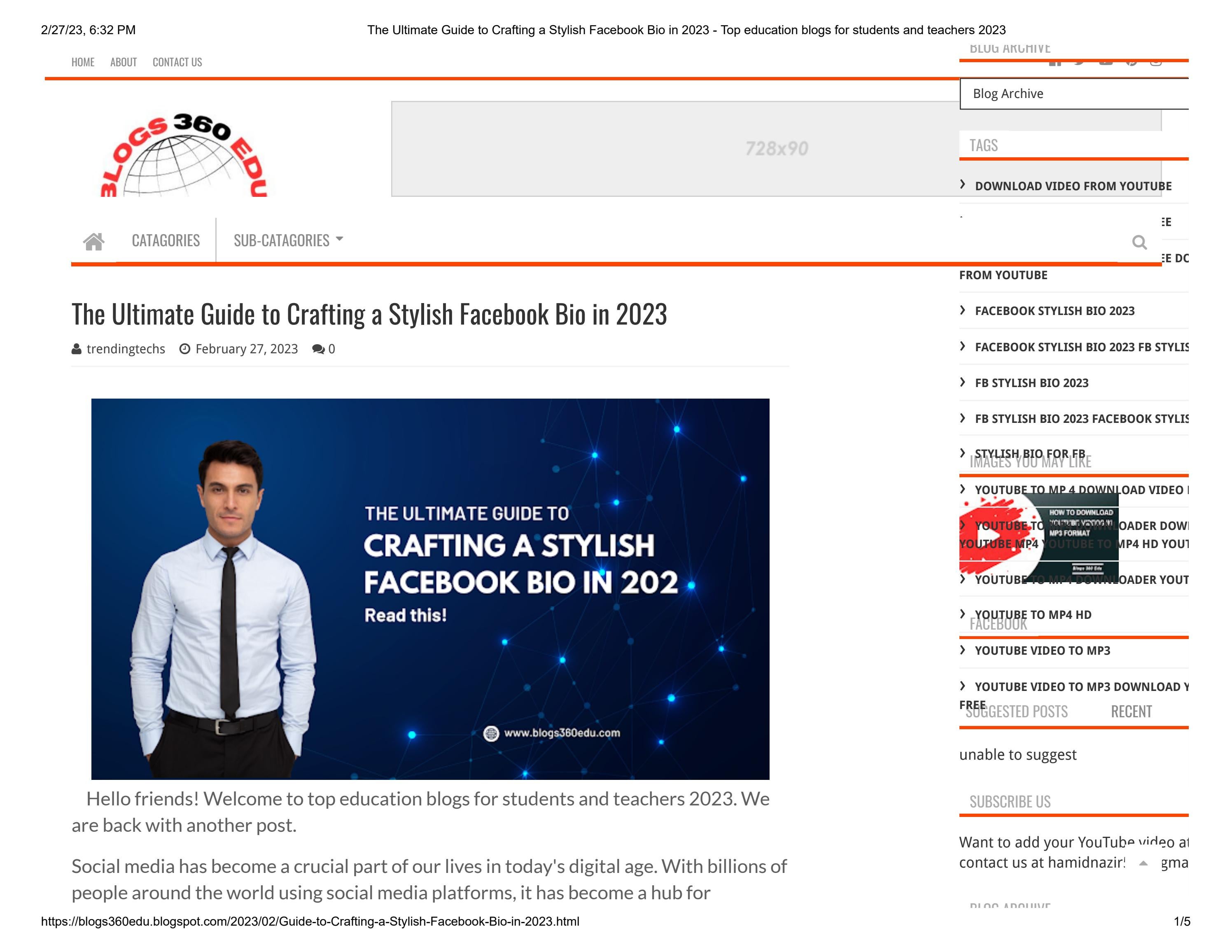 The Ultimate Guide to Crafting a Stylish Facebook Bio in 2023 - Top ...