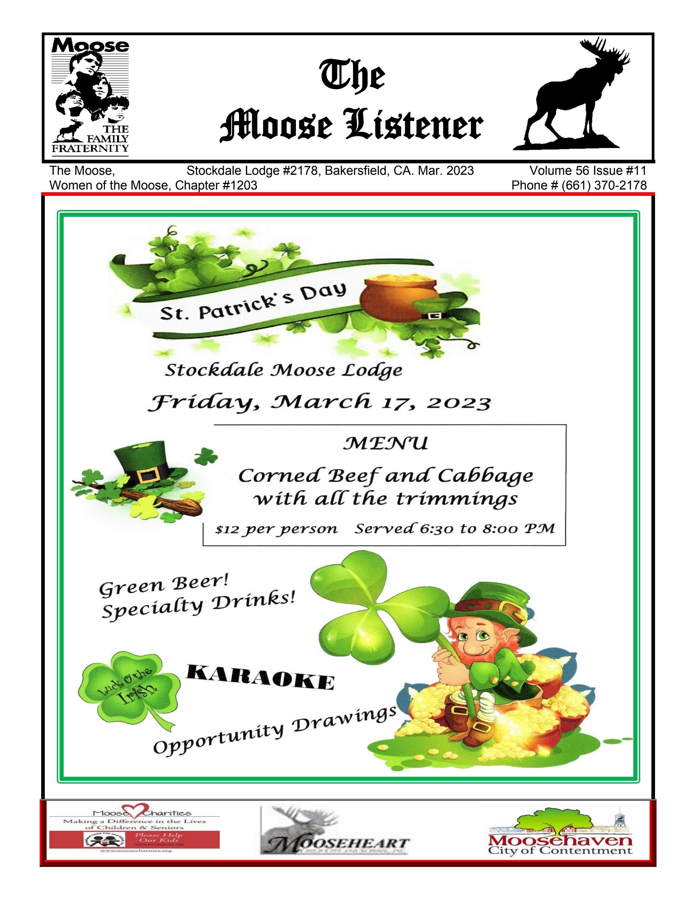Stockdale Moose Lodge Monthly Newsletter. Bakersfield, Ca by Bridal ...