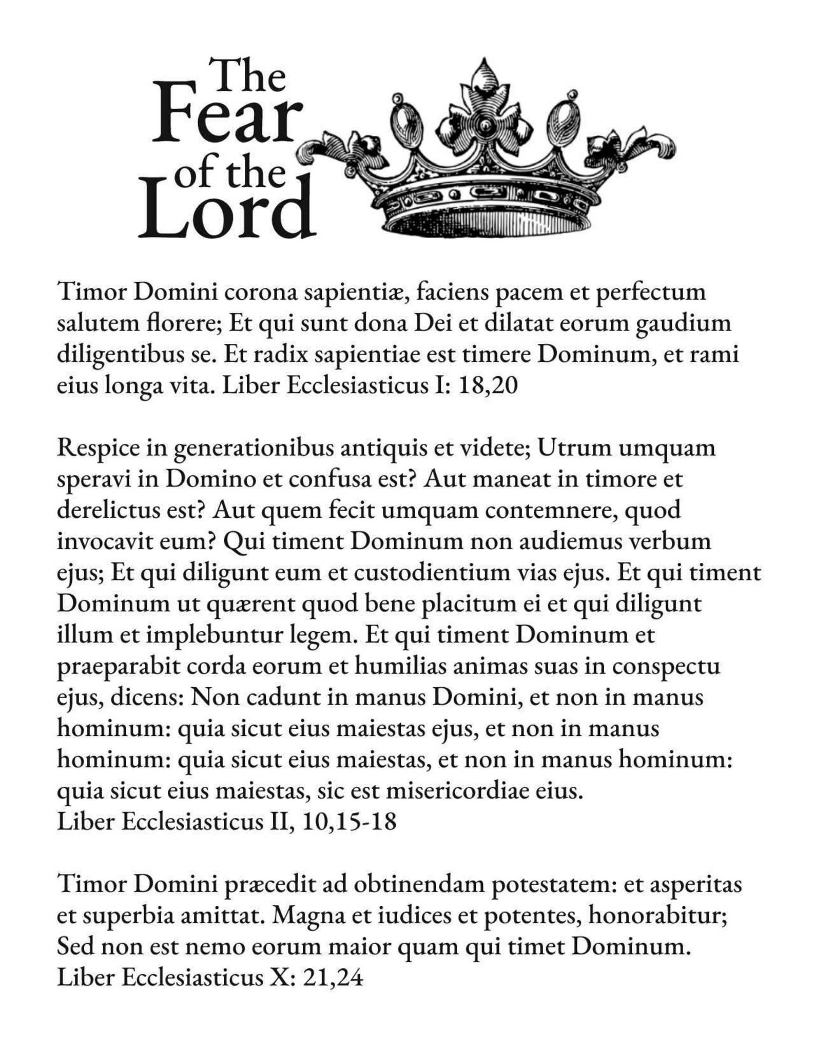 Latin The Fear of the LORD Tract by Filipino Tracts and Literature ...