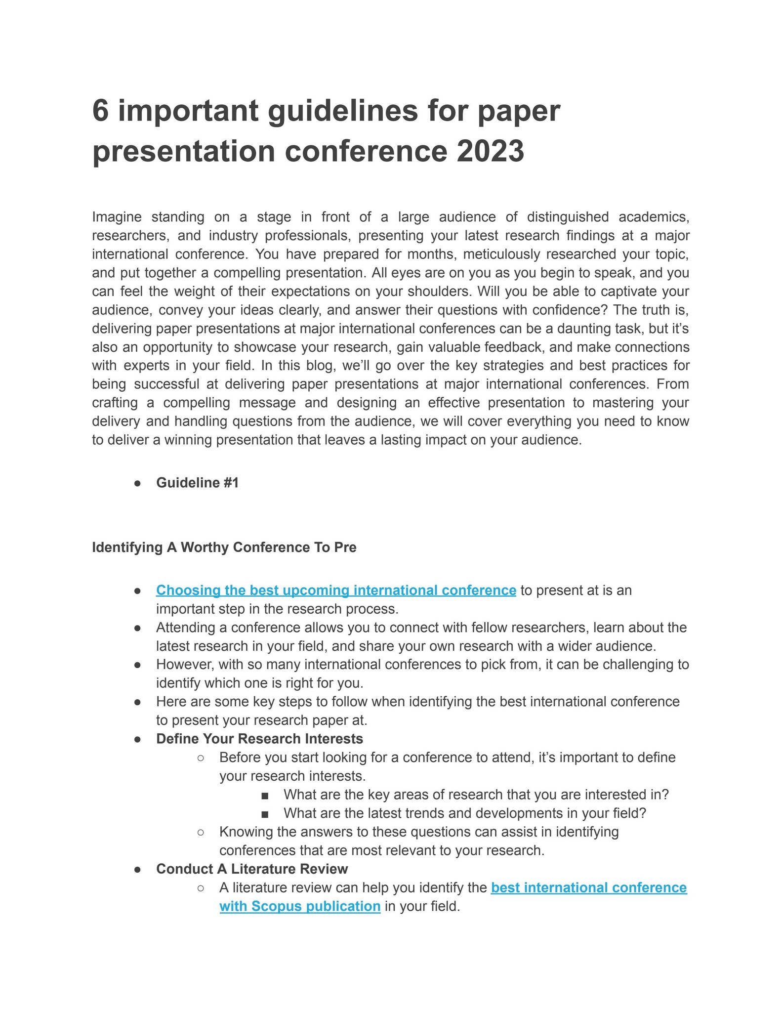 6 important guidelines for paper presentation conference 2023 | IFERP ...
