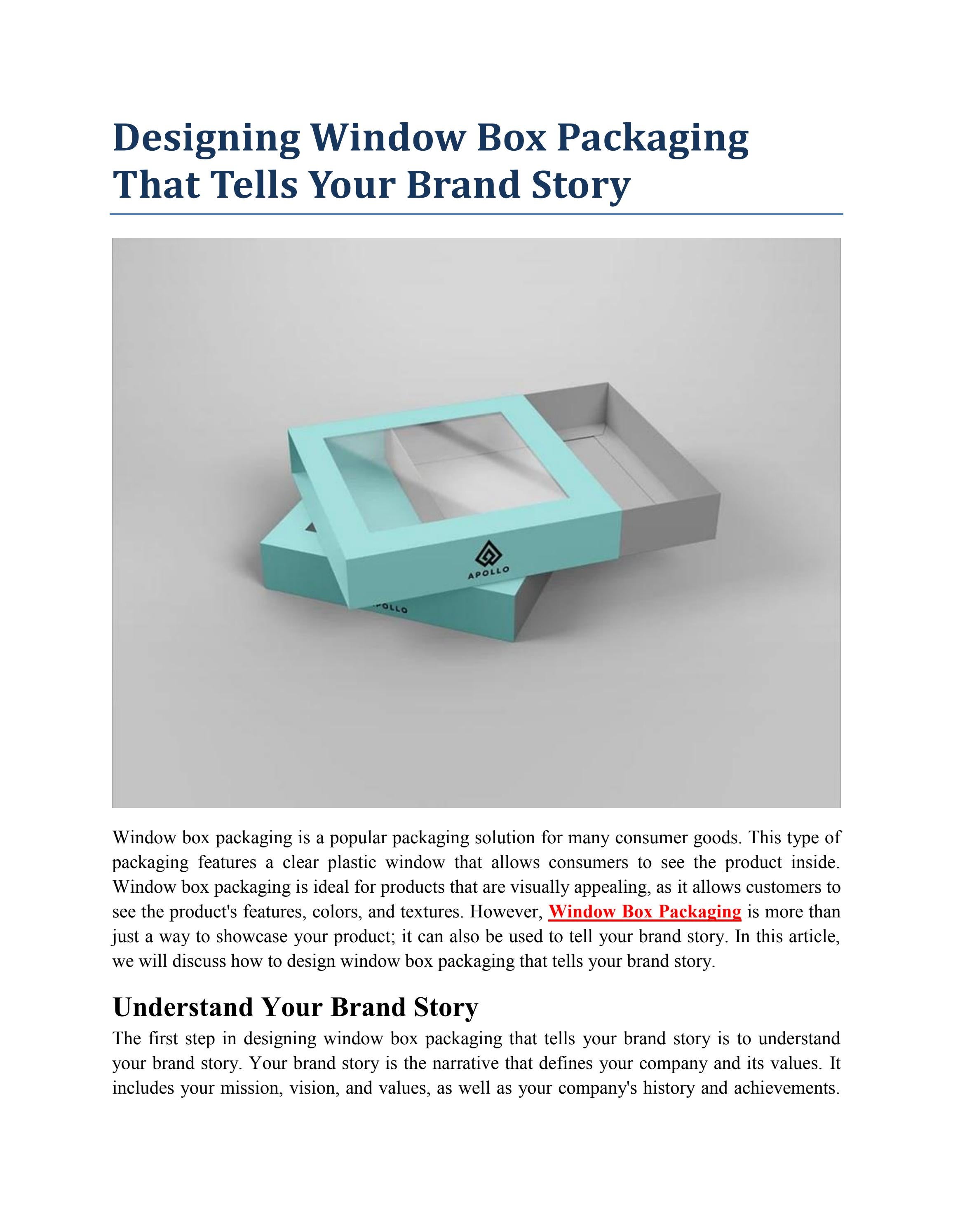 Designing Window Box Packaging That Tells Your Brand Story by Lara ...