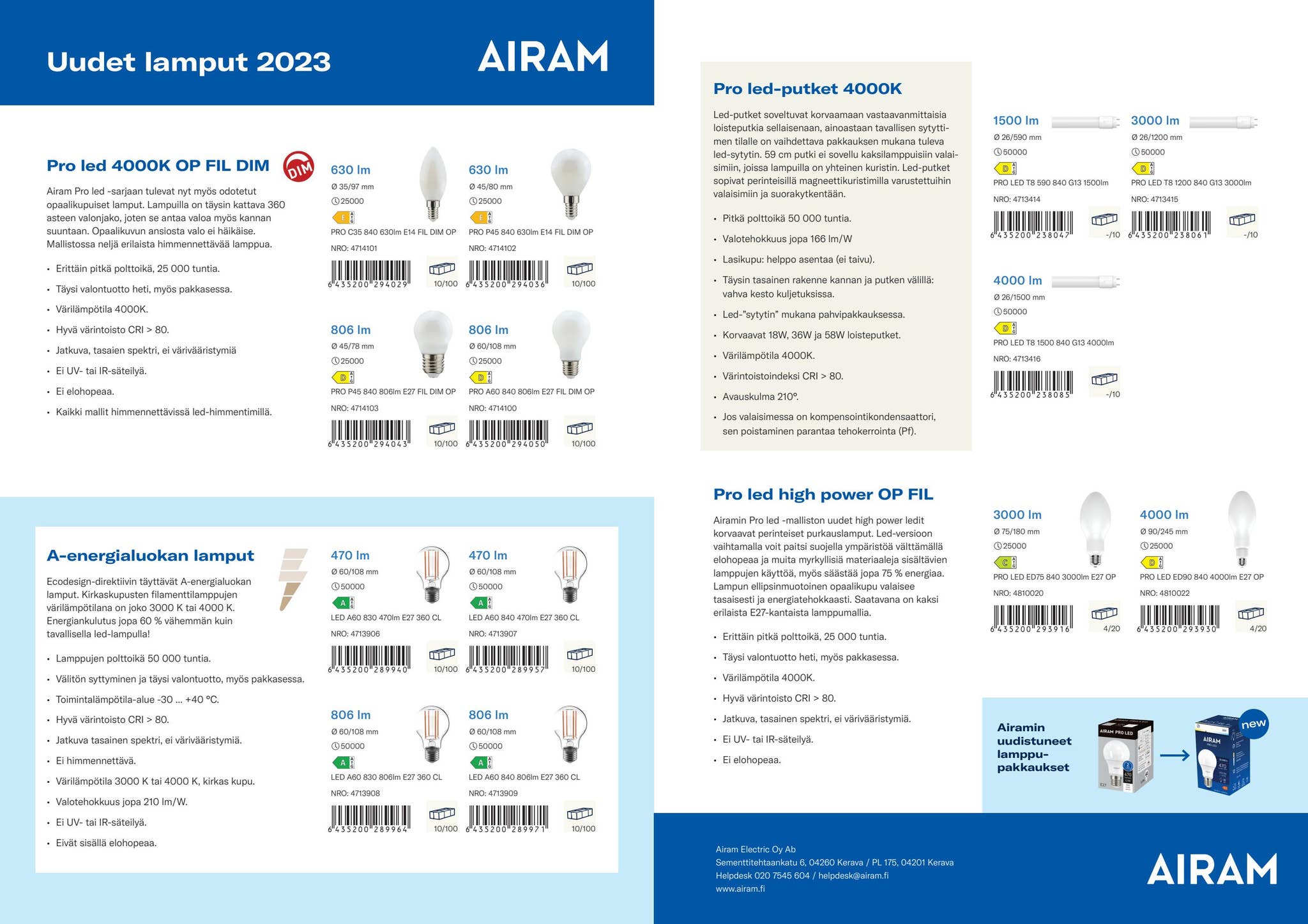 Airam Pro led uutuudet by Airam - Lighting - Issuu