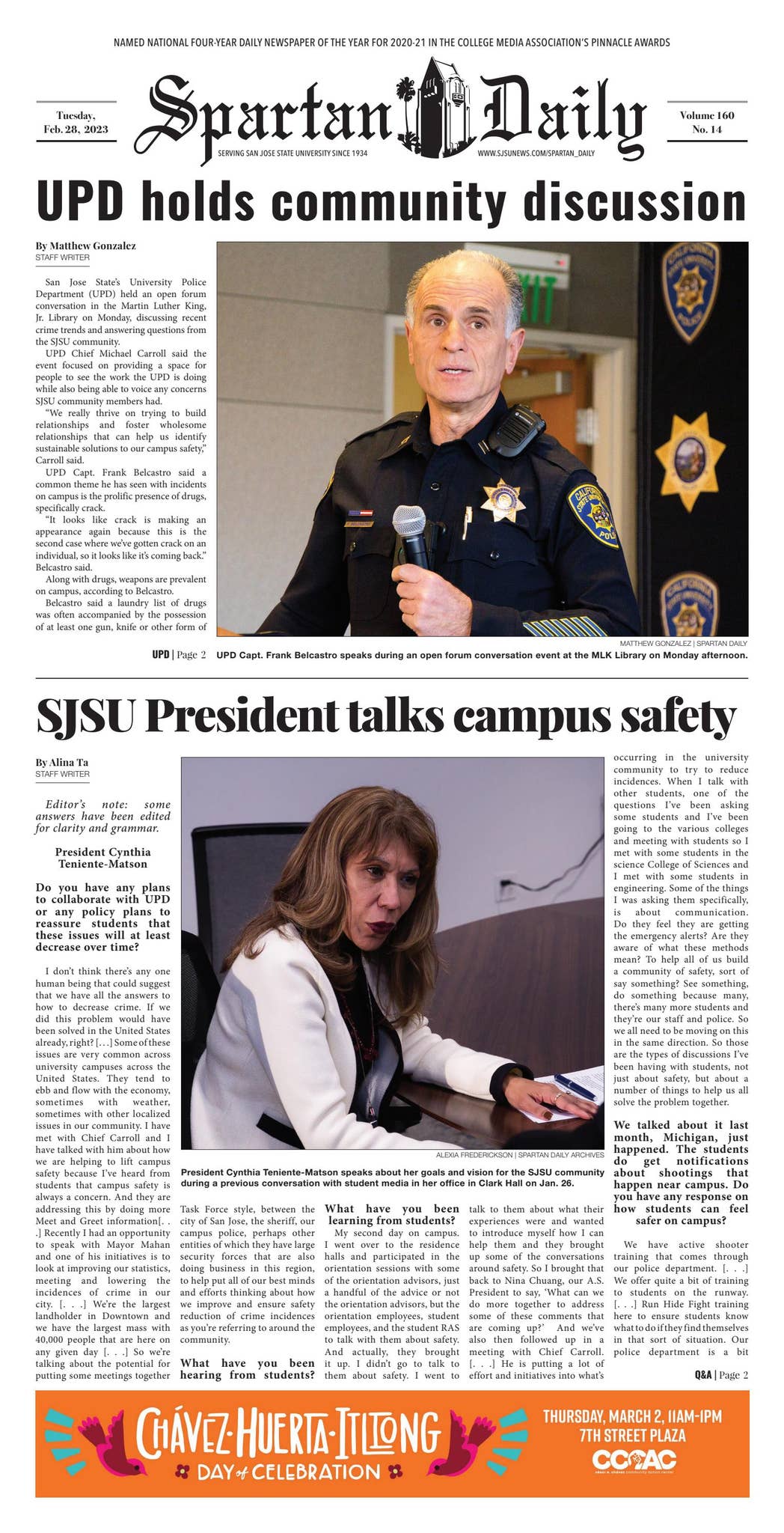 Spartan Daily Vol. 160 No. 14 by Spartan Daily - Issuu