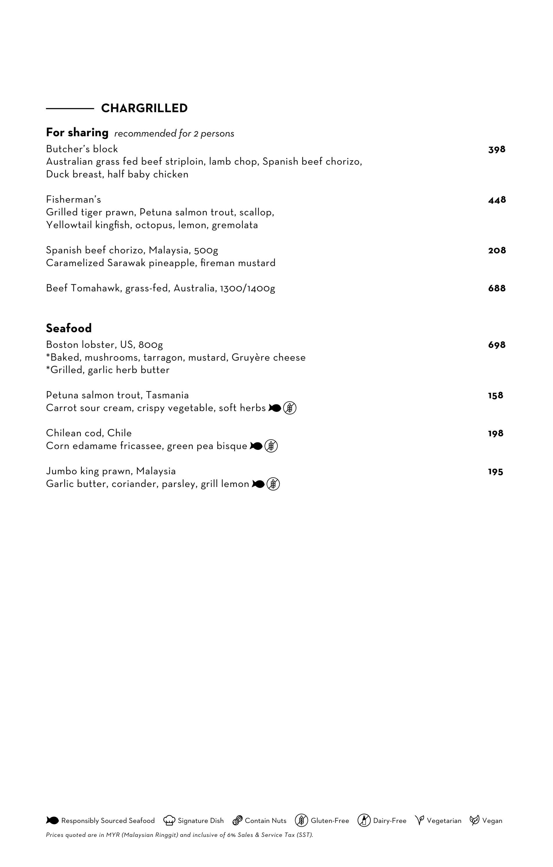 Menu: THIRTY8 A La Carte by Grand Hyatt Kuala Lumpur - Issuu