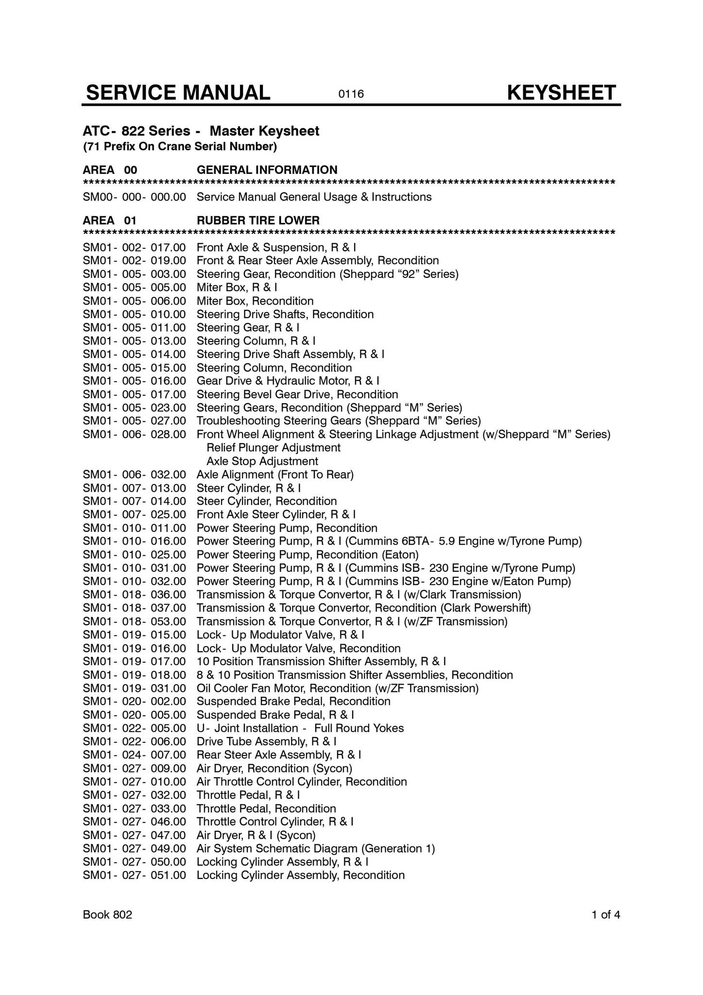 Link Belt ATC-822 Crane Service Manual by Heavy Equipment Manual - Issuu