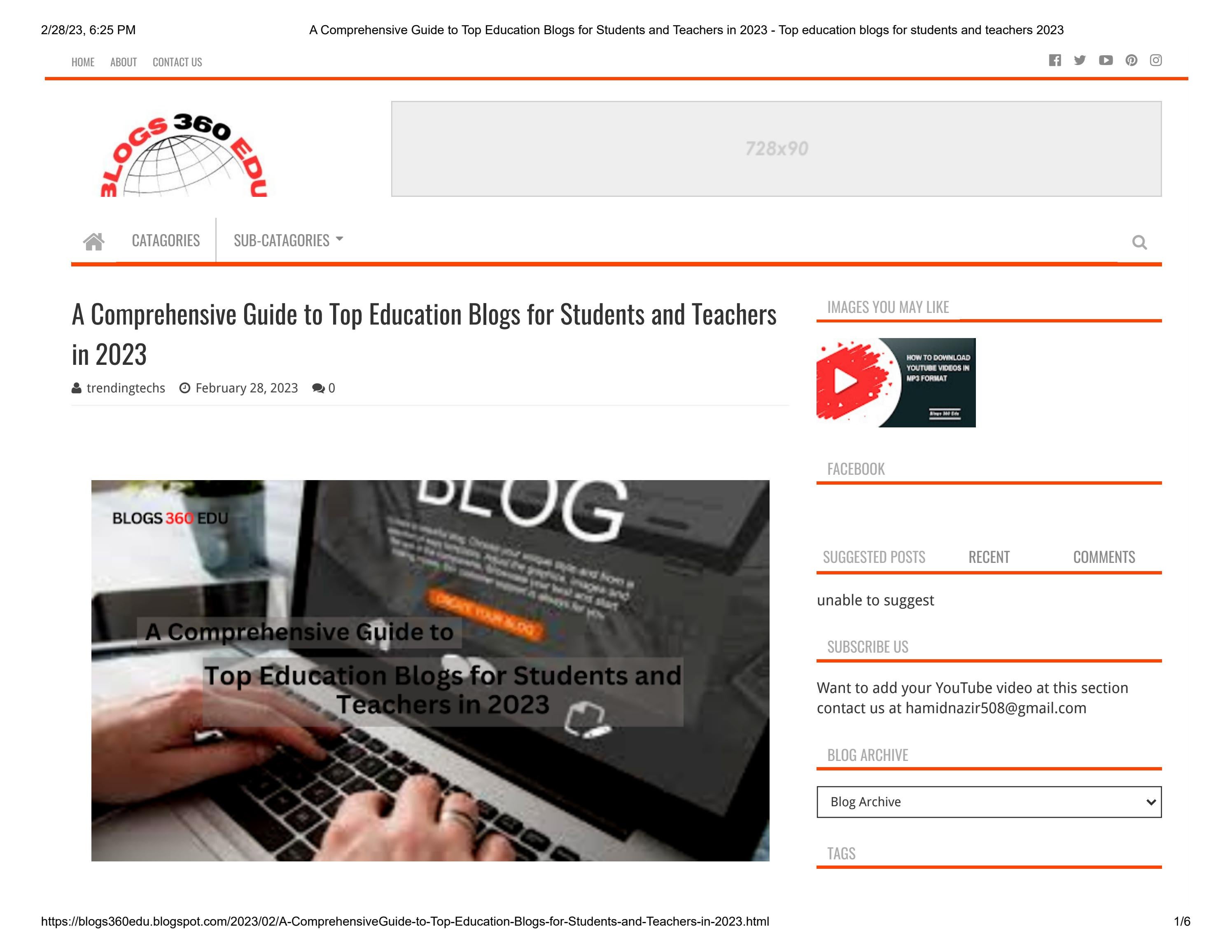 A Comprehensive Guide to Top Education Blogs for Students and Teachers ...
