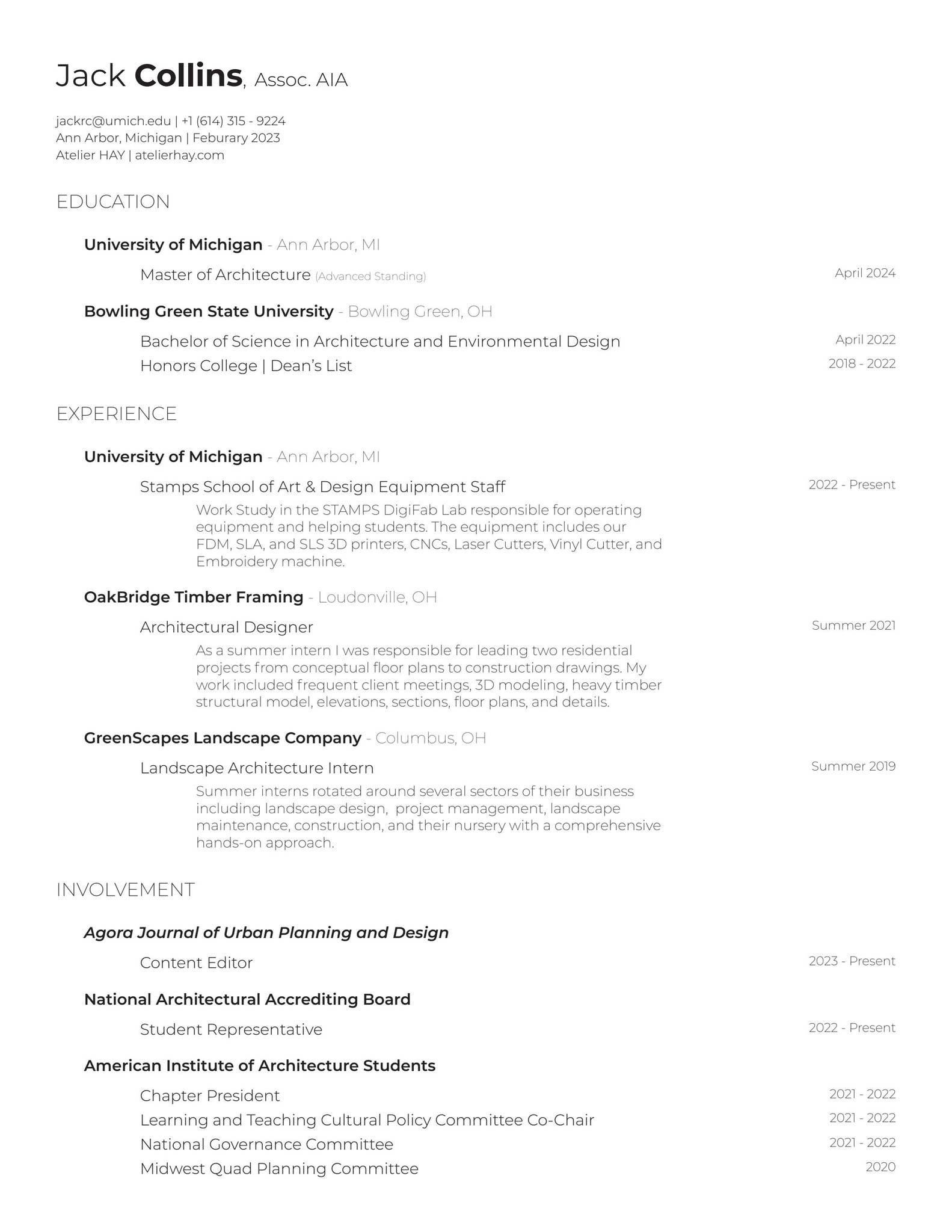 Jack Collins Resume by Jack Collins (ZaunArc) - Issuu
