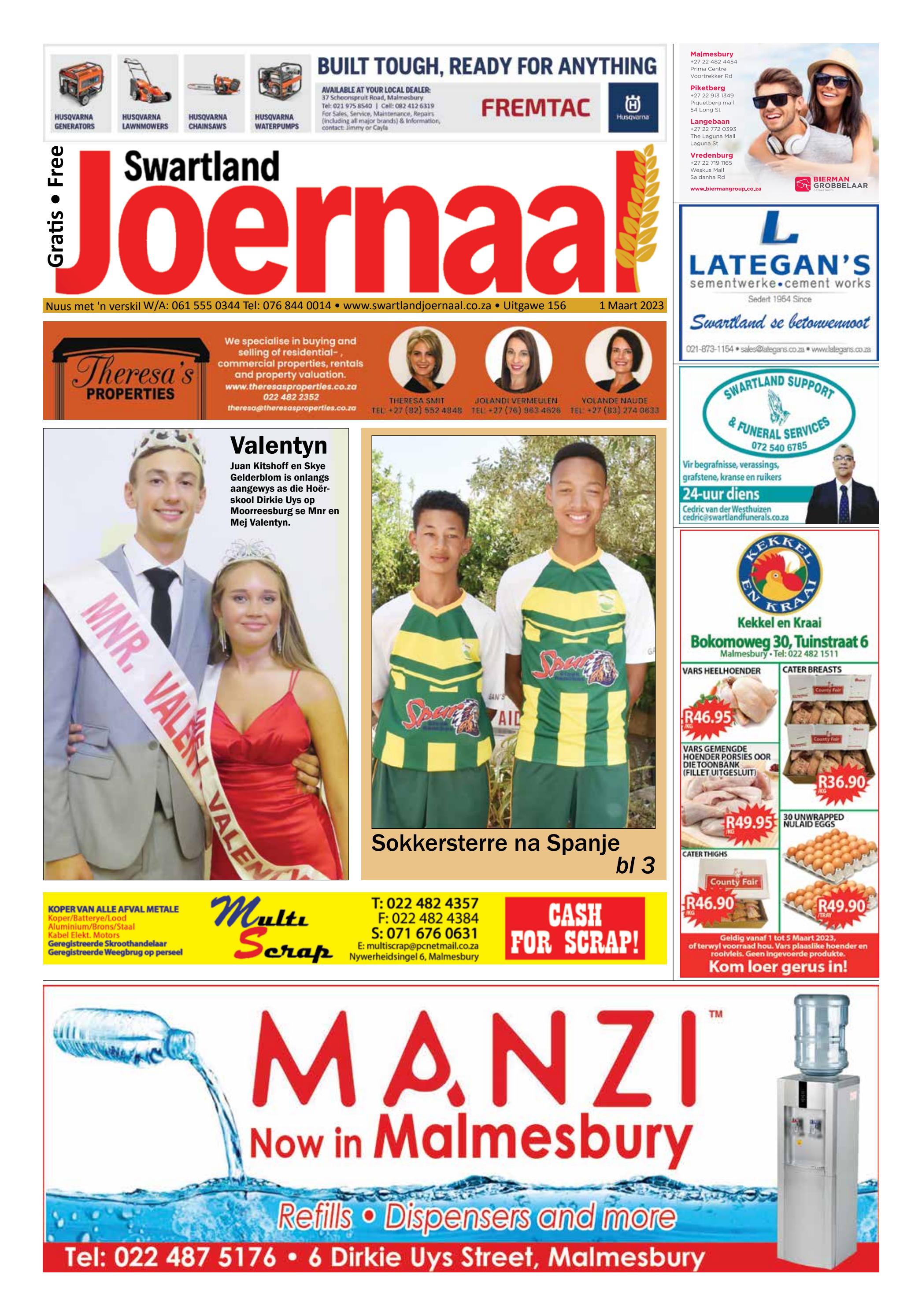 Uitgawe 1 Maart 2023 by Swartland Joernaal - Issuu