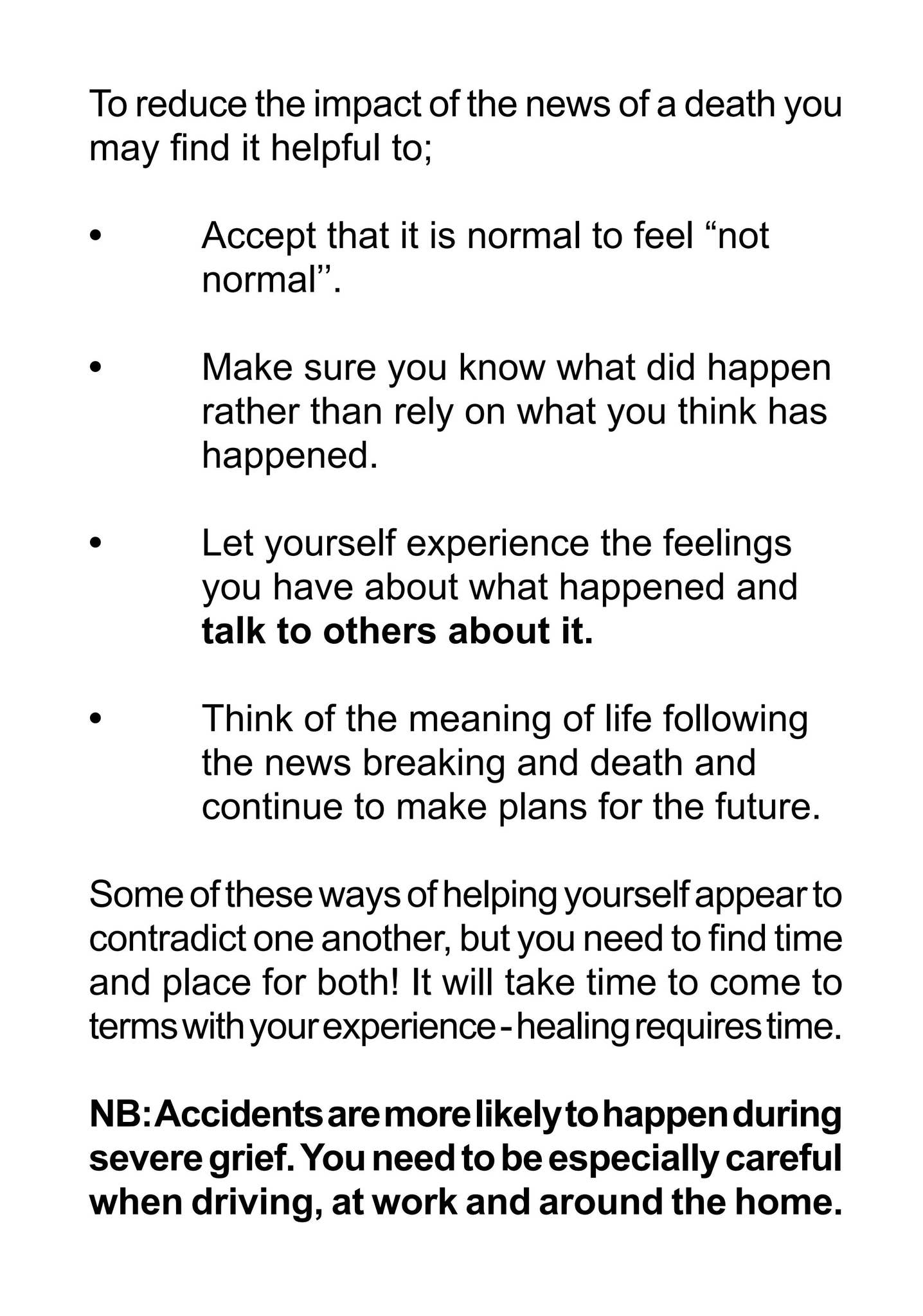 Princess Alexandra Hospital - Coping with grief by bereavementadvice ...