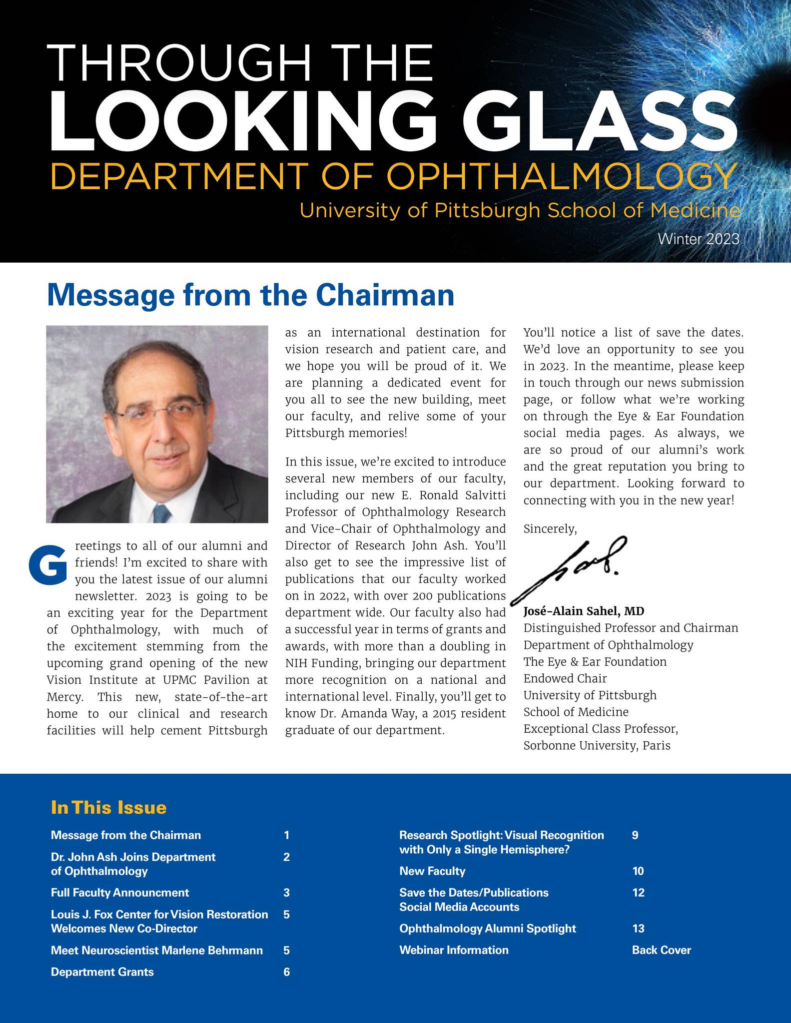 Through the Looking Glass, Winter 2023 by Eye & Ear Foundation of Pittsburgh - Issuu