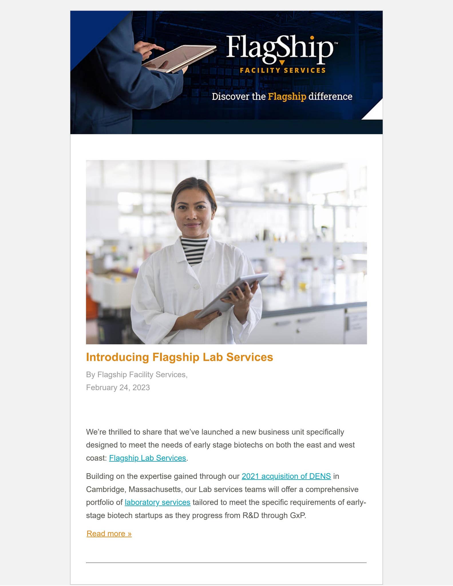 Introducing Flagship Lab Services by Flagship Facility Services - Issuu