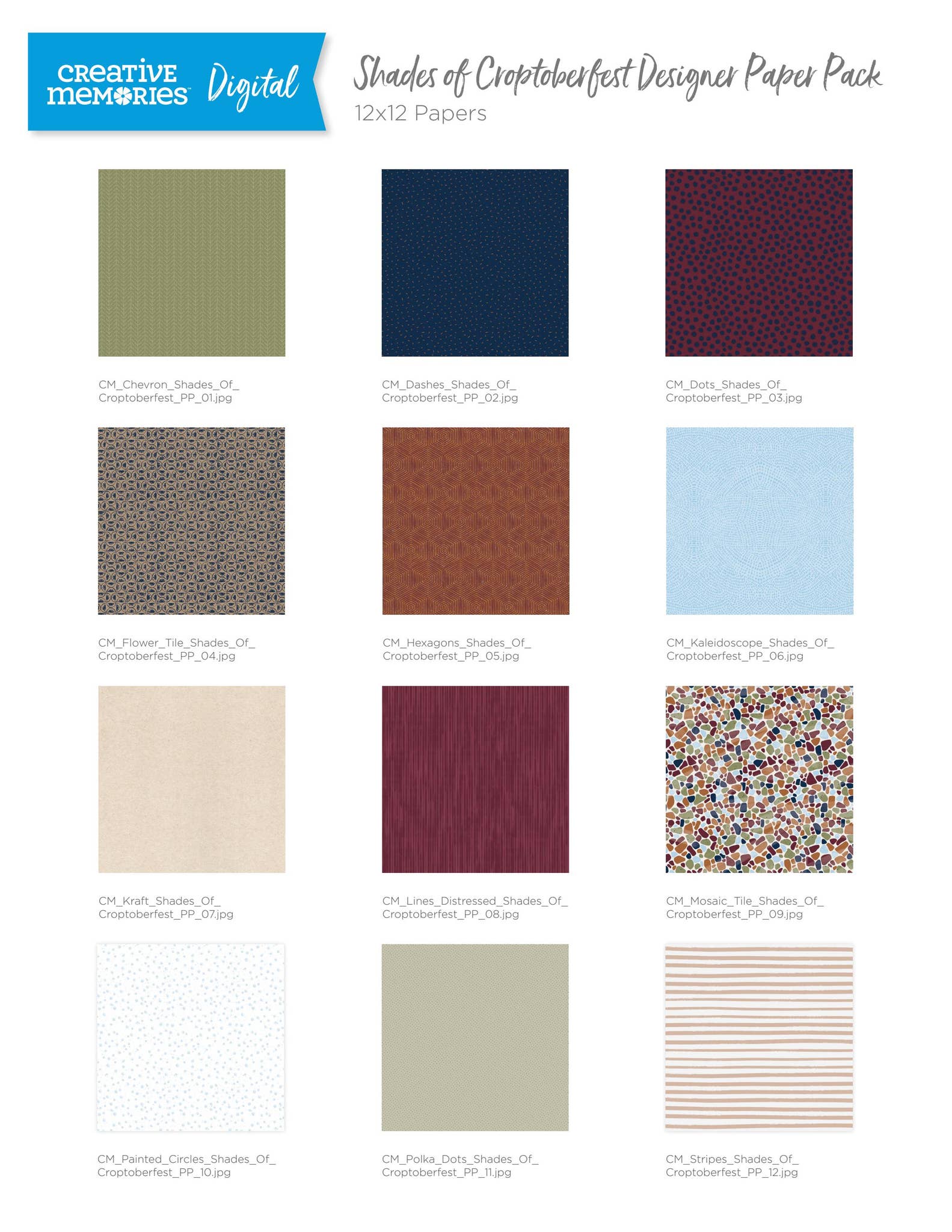 Shades of the Seasons Digital Artwork Kit Preview by Creative Memories ...