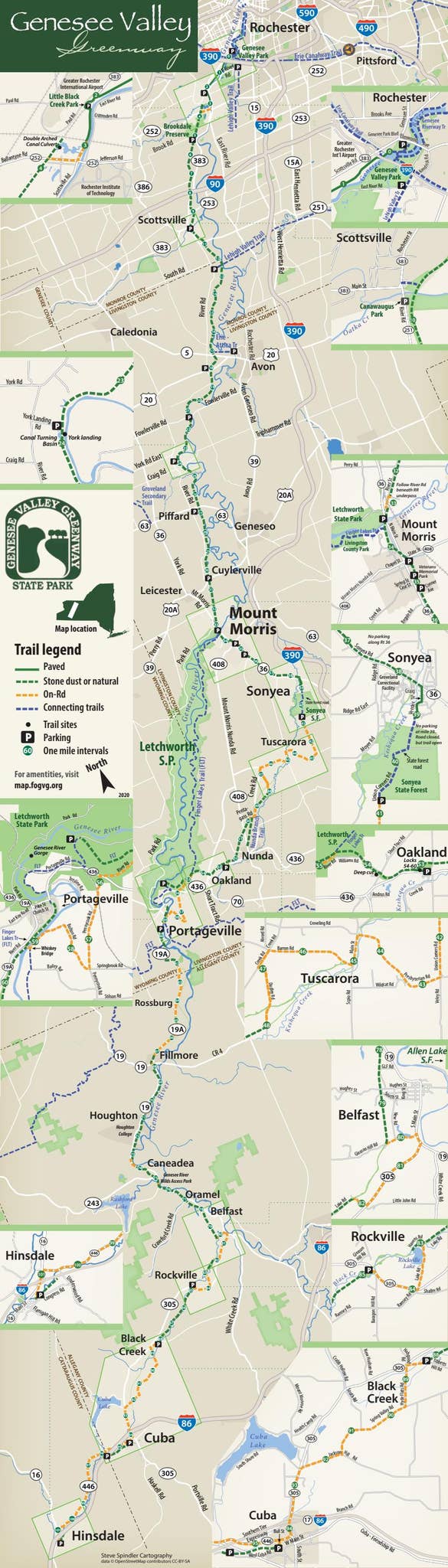 Genesee Valley Greenway State Park Map by Livingston County Economic ...