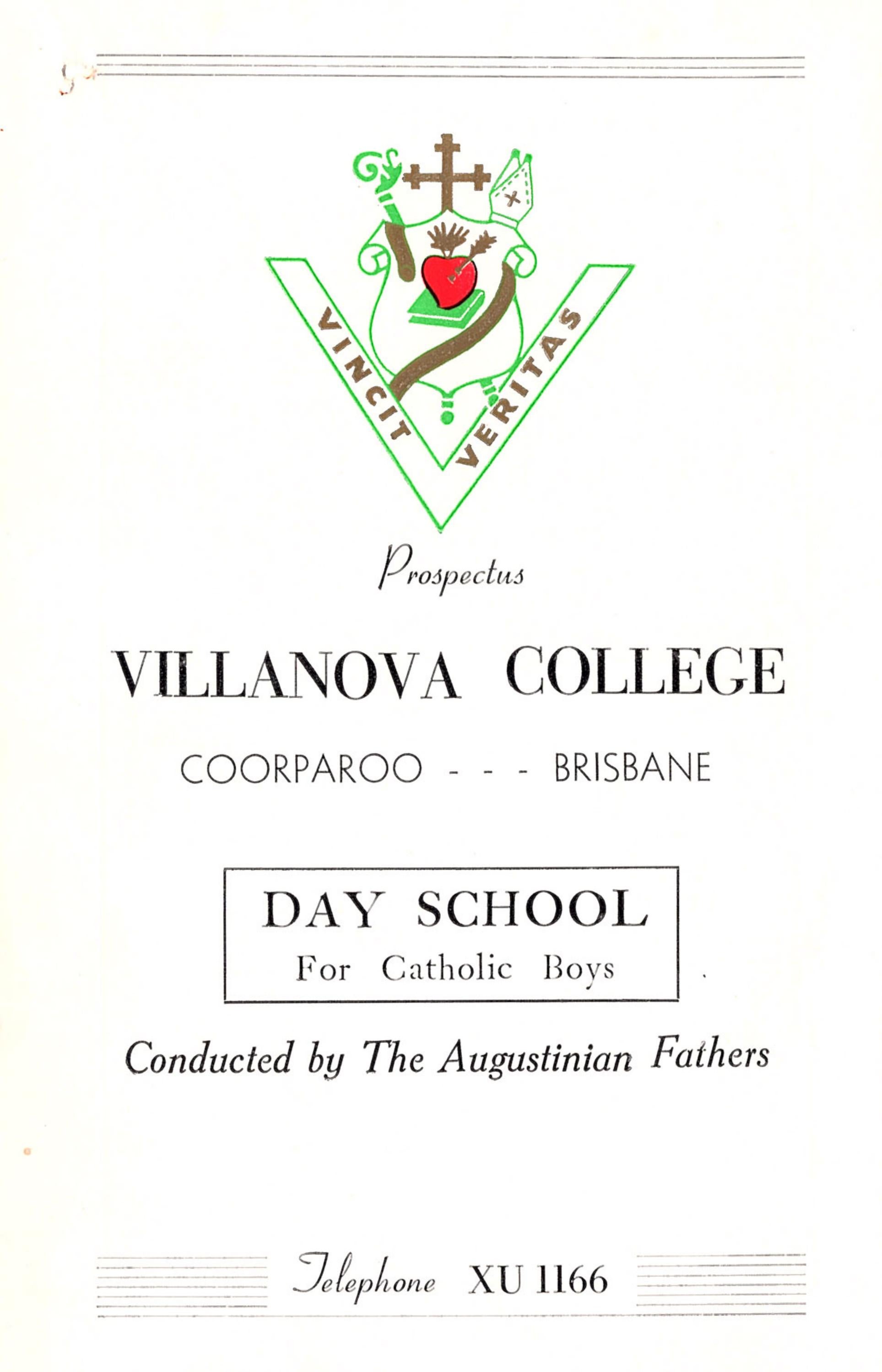 Villanova College Prospectus 1954 : Coorparoo by ...